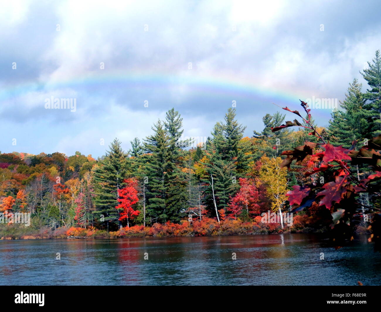 Foliage Season hits peak, Maine USA Stock Photo - Alamy