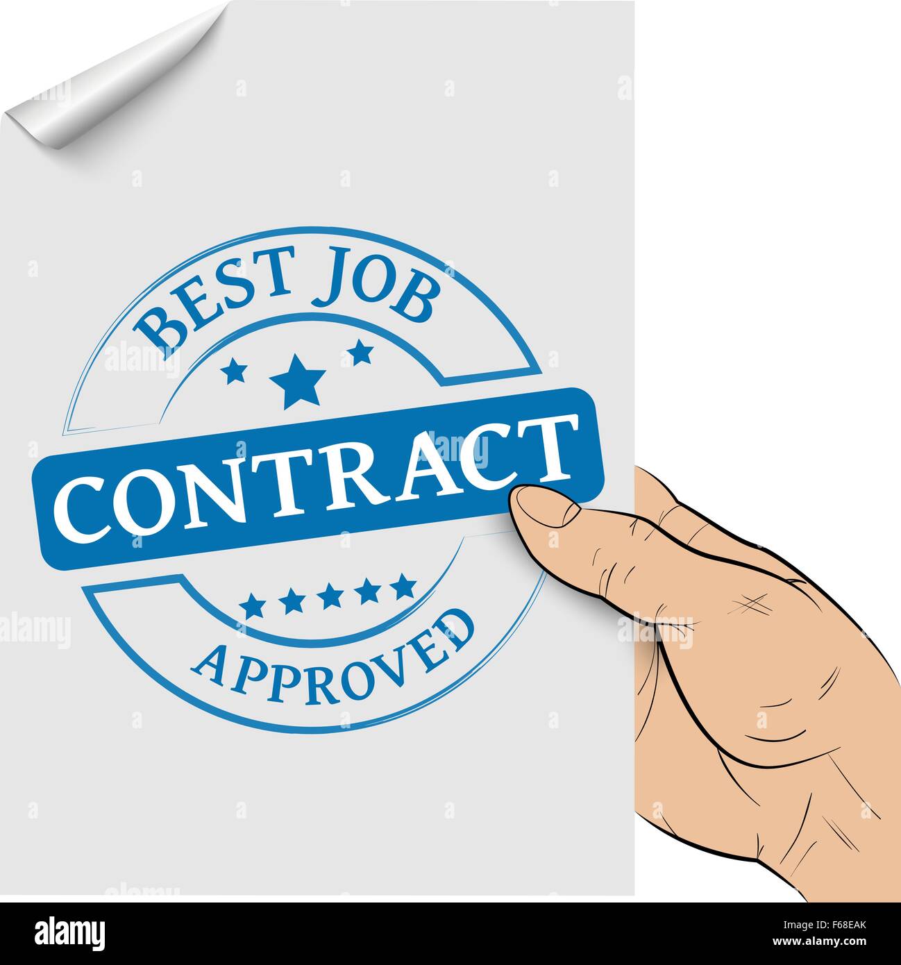 Confirmation of employment contract Stock Vector Image & Art - Alamy