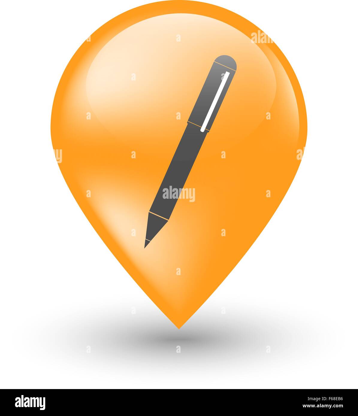 Pen web icon with shadow Stock Vector Image & Art - Alamy