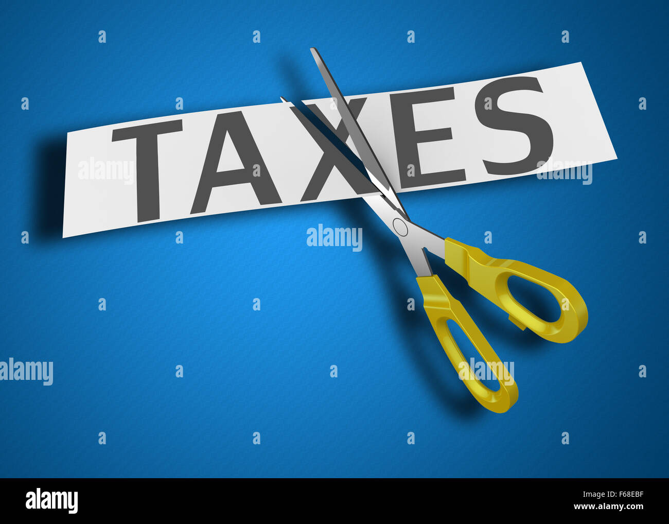 Income tax cut scissors as a concept Stock Photo - Alamy
