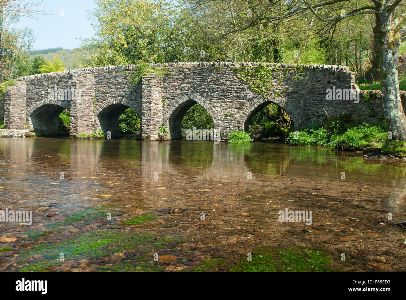 Bury village river ford on the River Haddeo, Somerset, England, UK ...