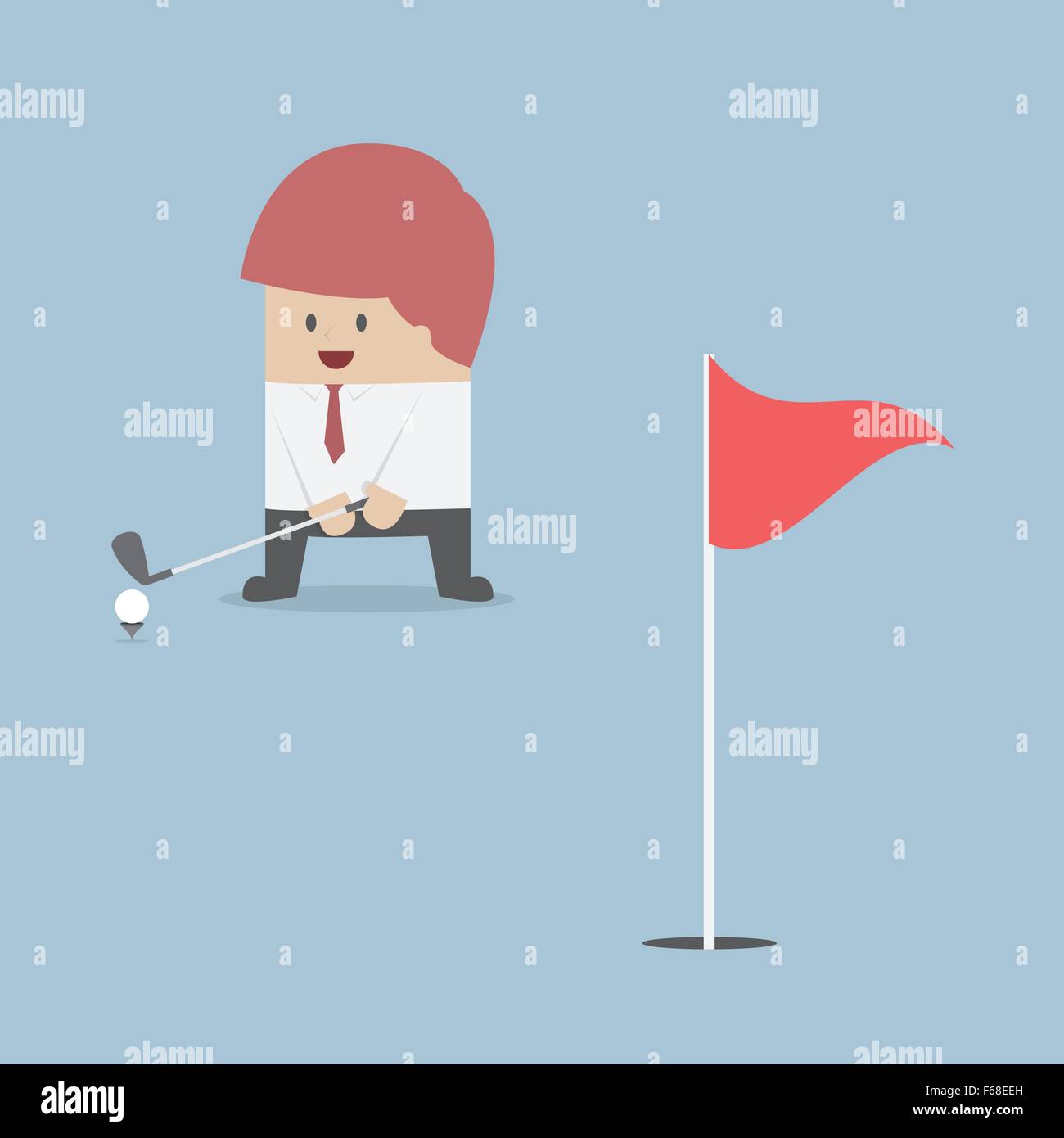 Vector flat cartoon golf hi-res stock photography and images - Alamy