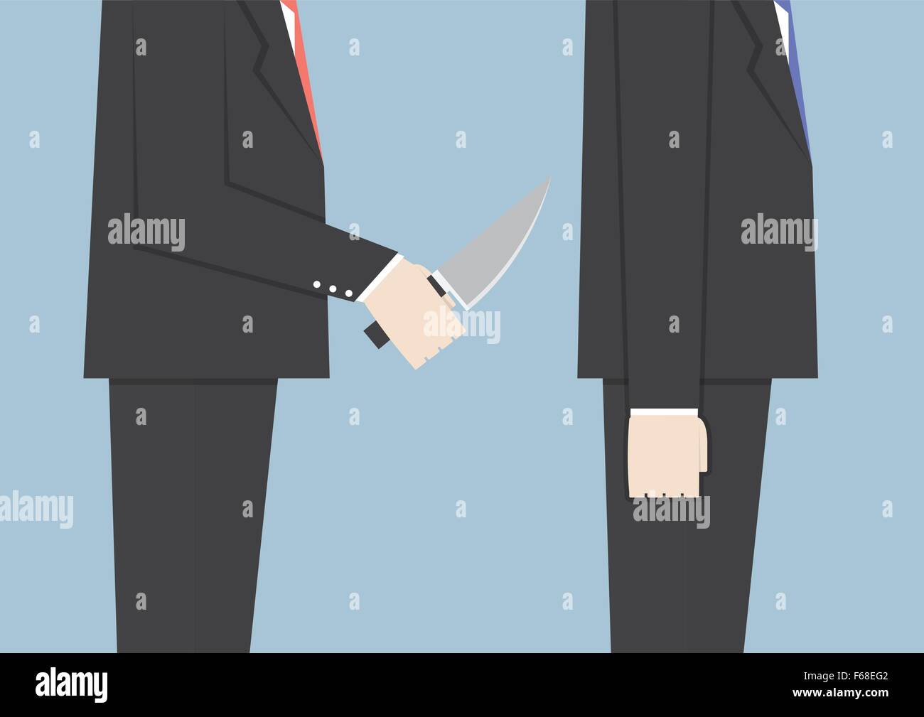 Stab in the back Stock Vector Images - Alamy