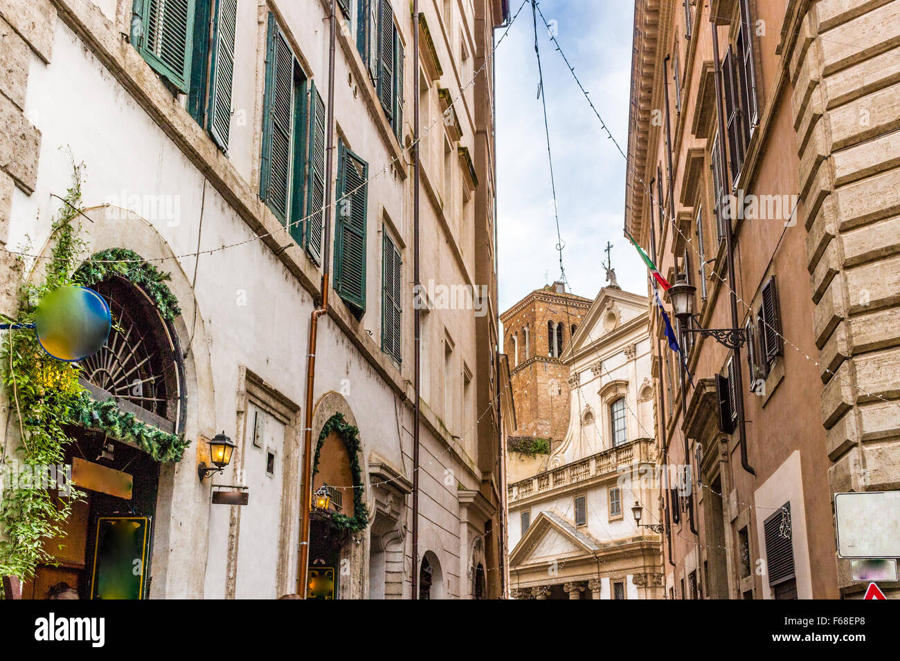 Rome the eternal city,alley and architectural details, ancient ...