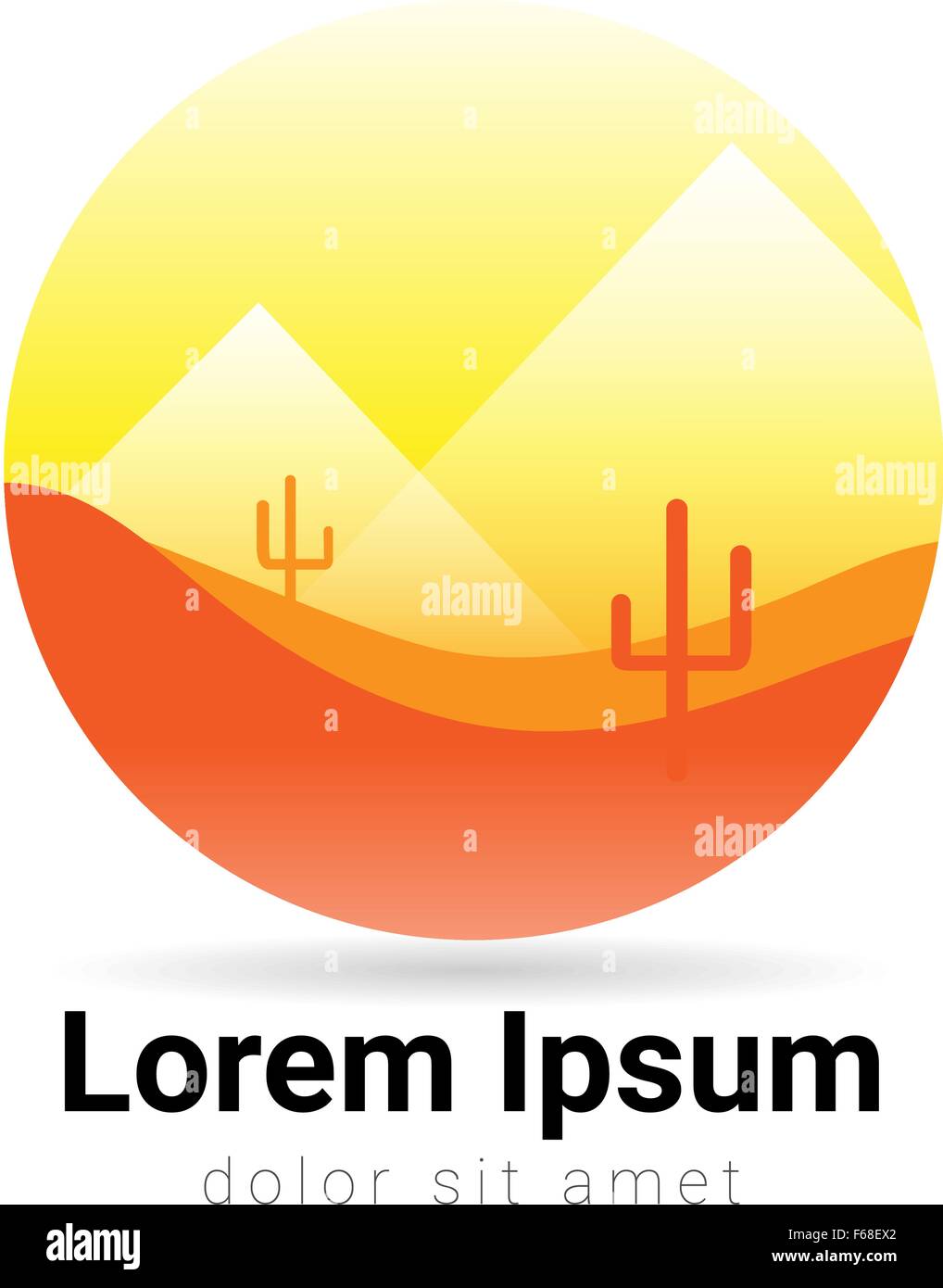 Logo desert in abstract design Stock Vector Image & Art - Alamy