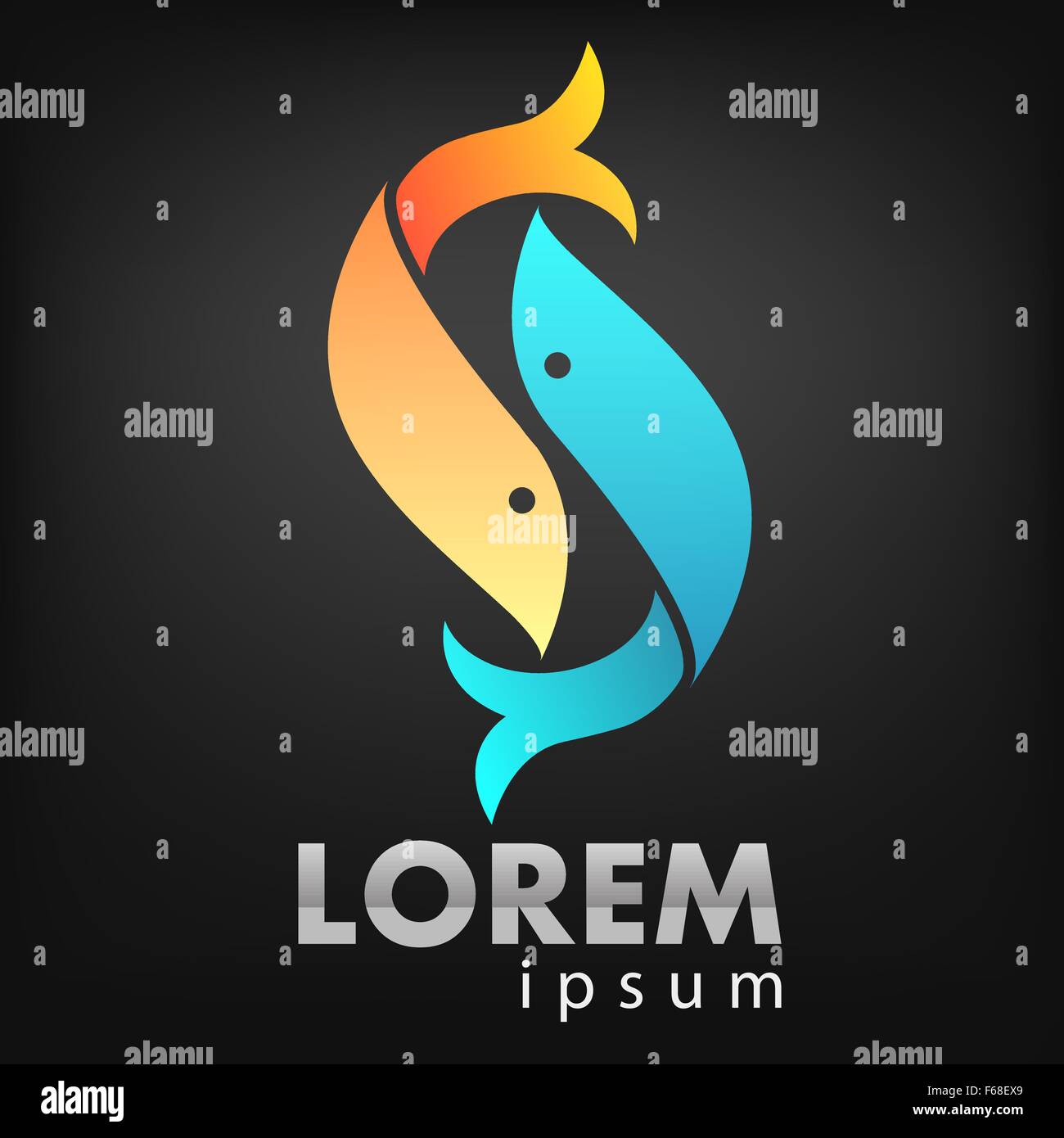 Fish logo for corporate identities and graphic design Stock Vector ...