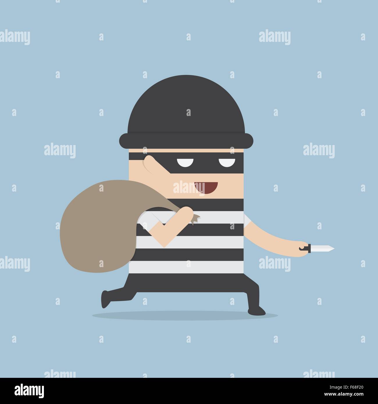 Thief cartoon money bag design hi-res stock photography and images - Alamy