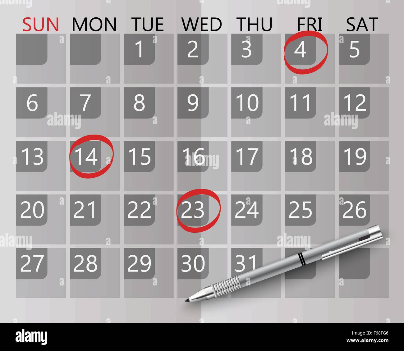 Calendar with check mark as concept Stock Vector Image & Art - Alamy