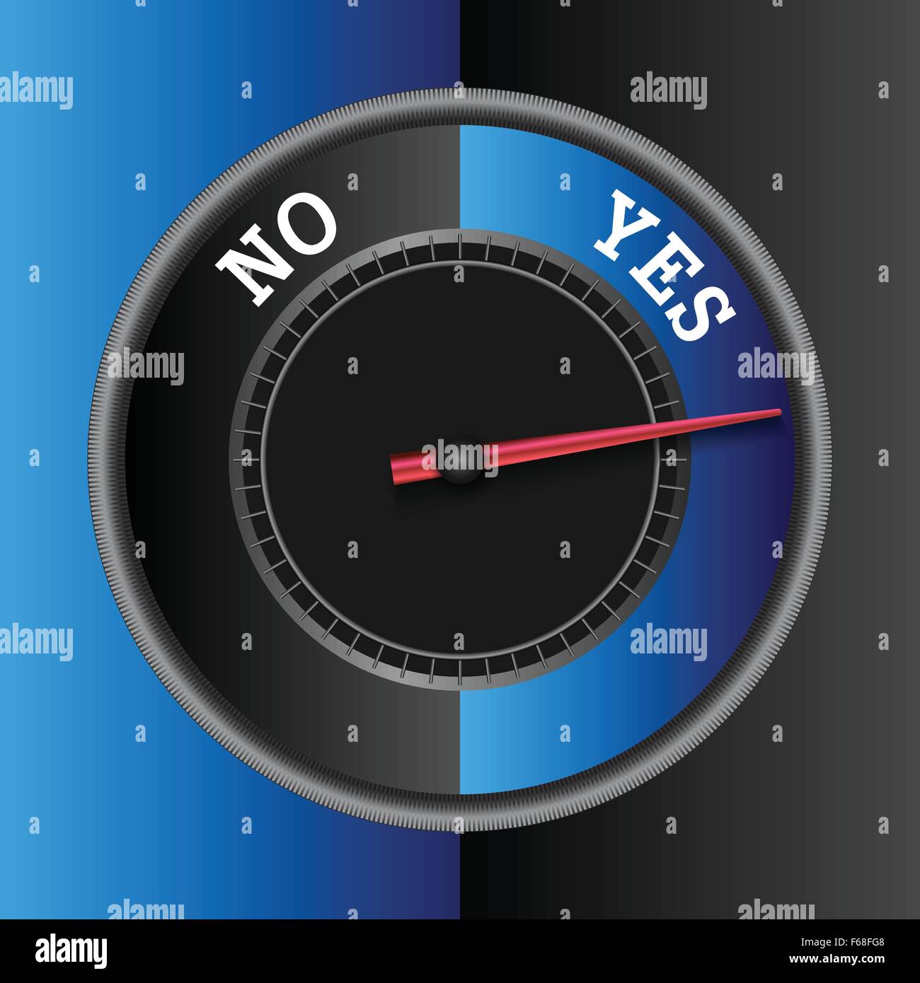 Hand clock pointing to yes Stock Vector Image & Art - Alamy