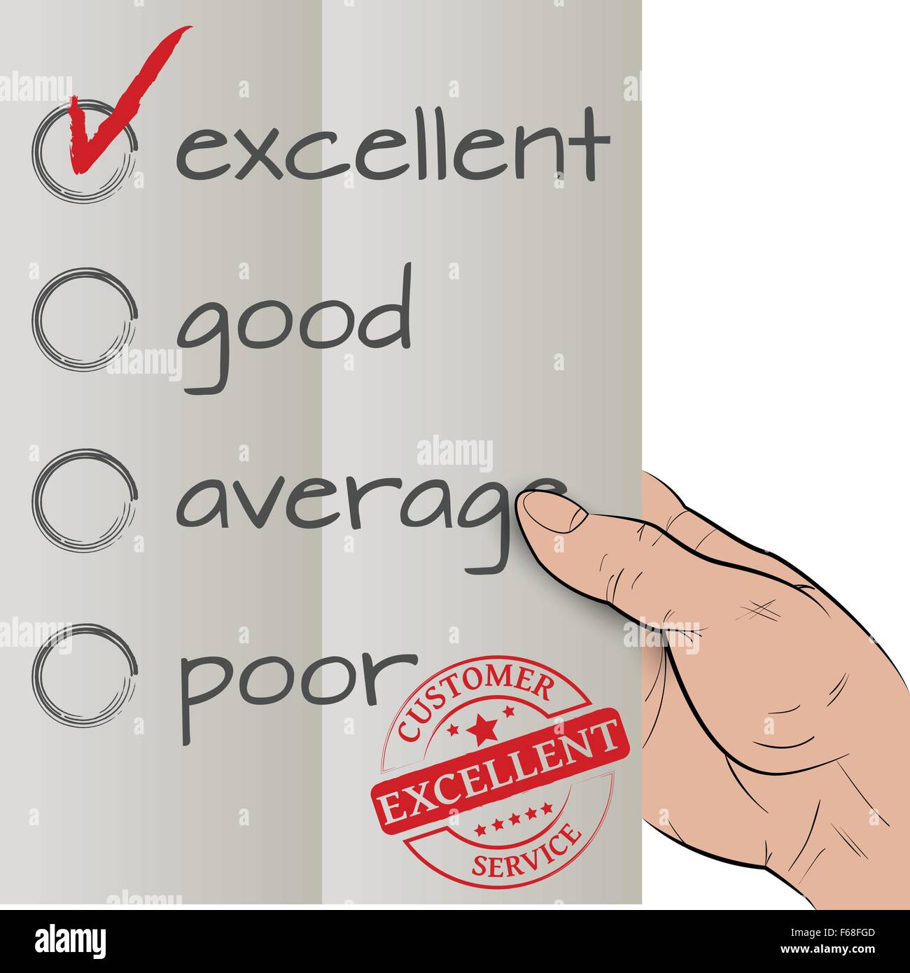 Customer satisfaction survey, excellent checked Stock Vector Image ...