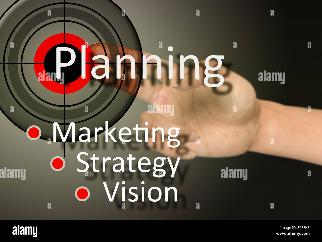 Hand touch on planning concept Stock Photo - Alamy