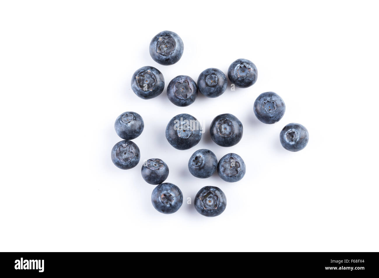 Group of fresh juisy blueberries isolated on white background Stock ...
