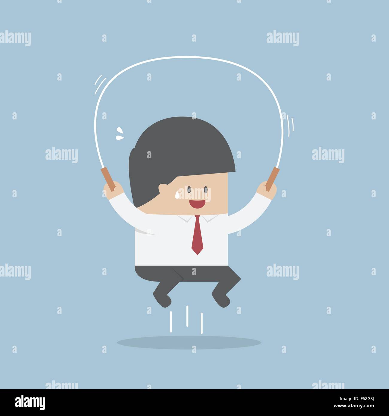 Guy jumping rope Stock Vector Images - Alamy
