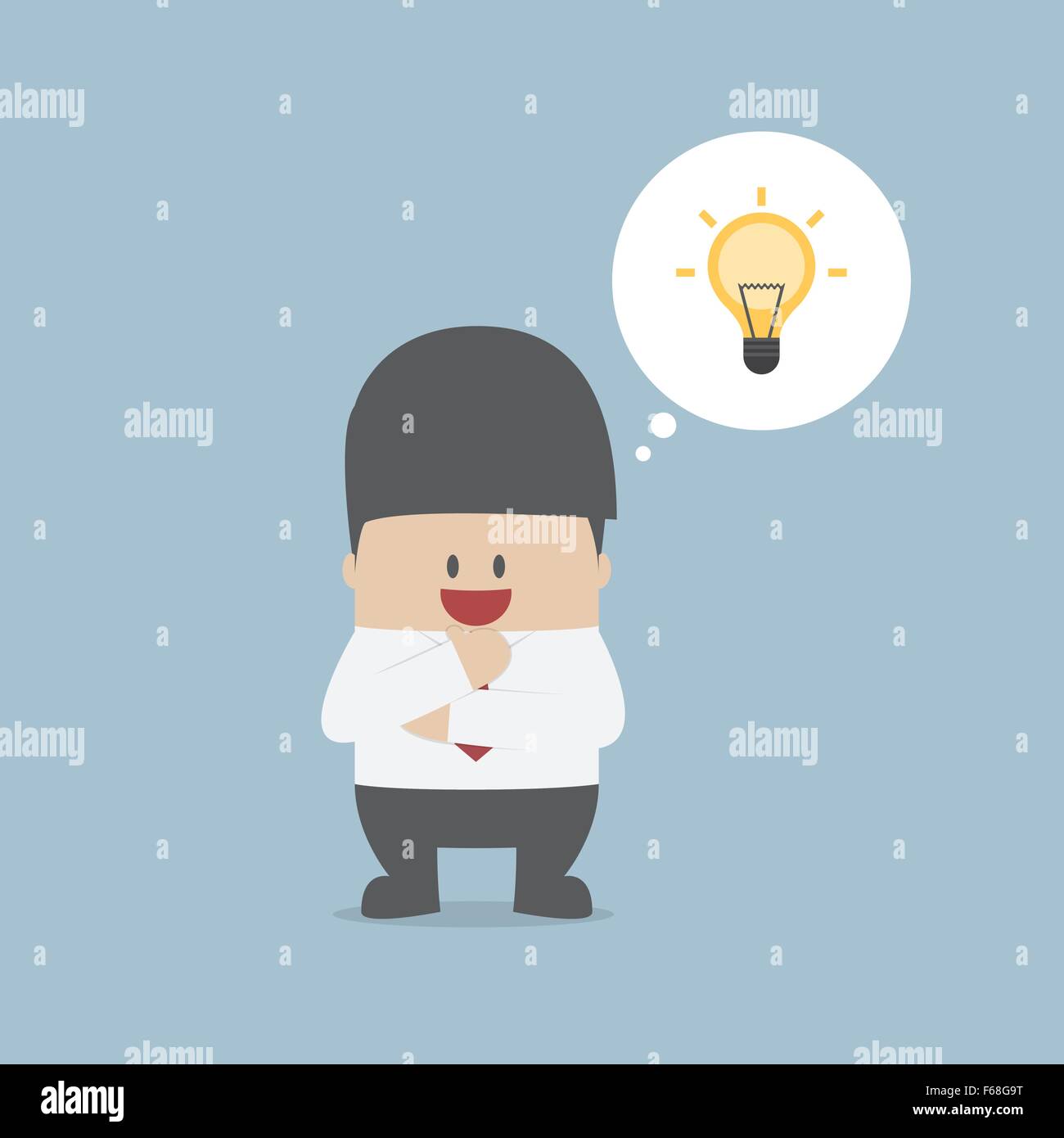 Businessman thinking great idea vector hi-res stock photography and ...