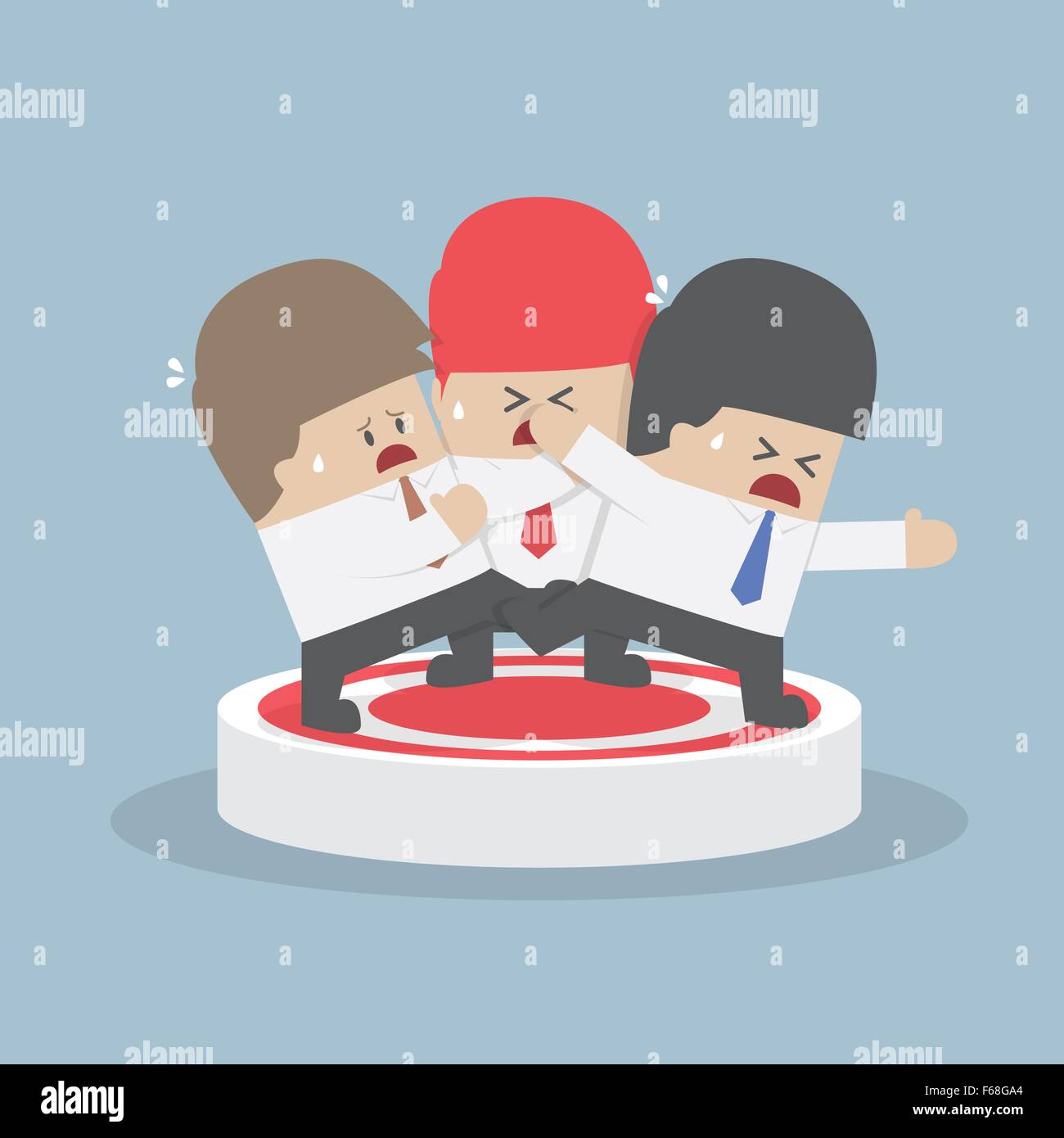 Group of people fighting on white Stock Vector Images - Alamy