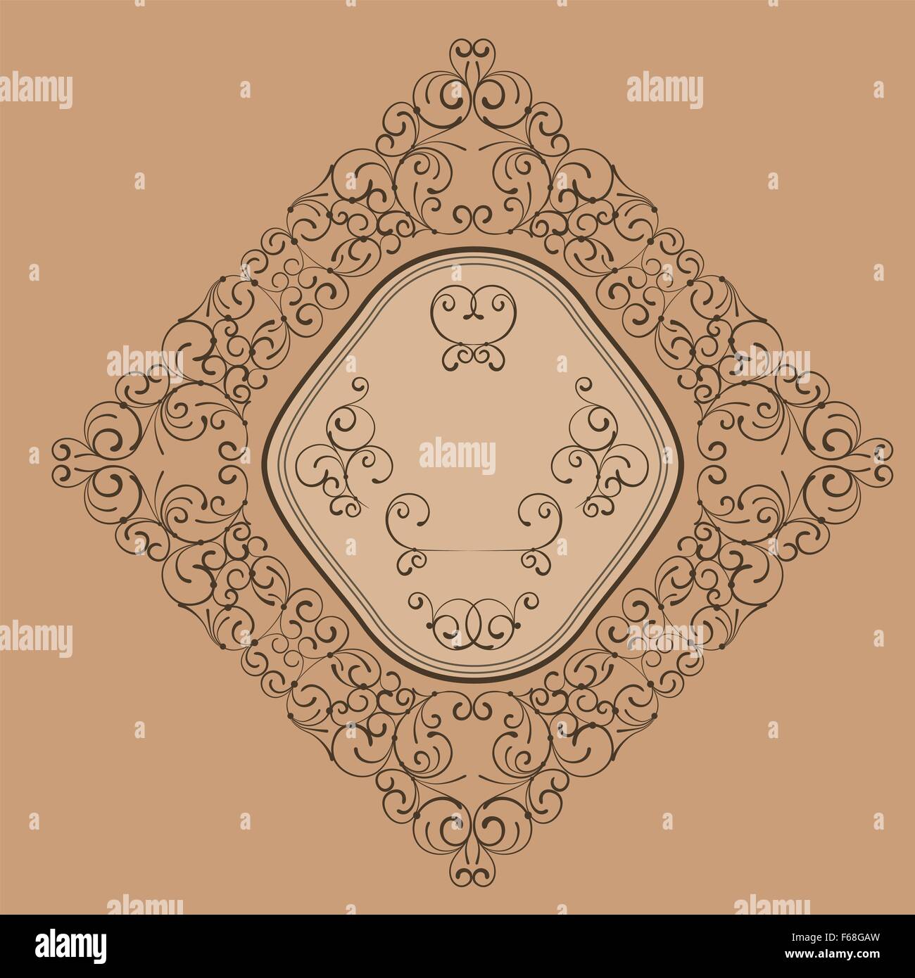 Floral elegant vintage label decor Stock Vector Image & Art - Alamy