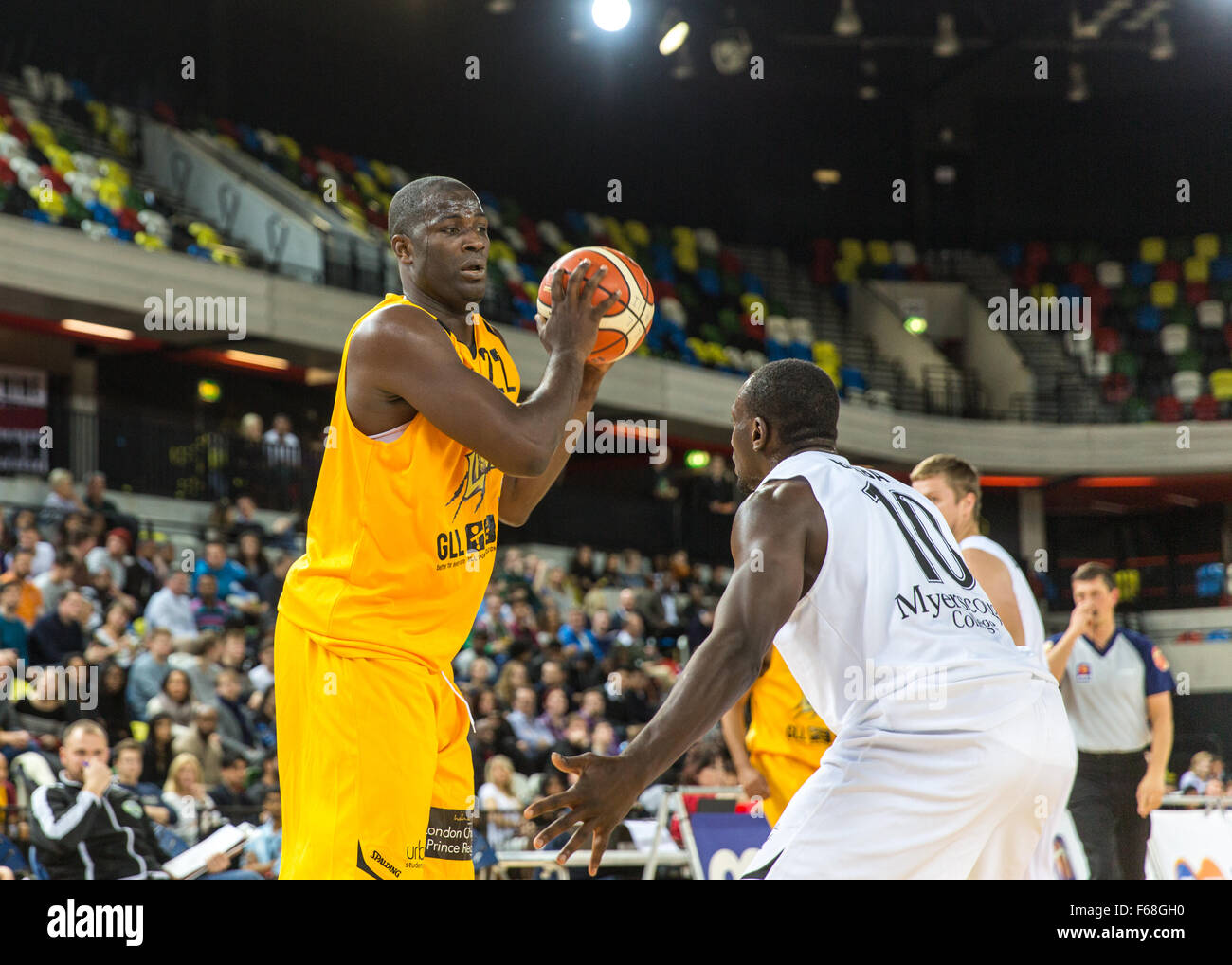 Olympic Park, London, UK, 13th November, 2015. Lions' Olumide Oyedeji ...