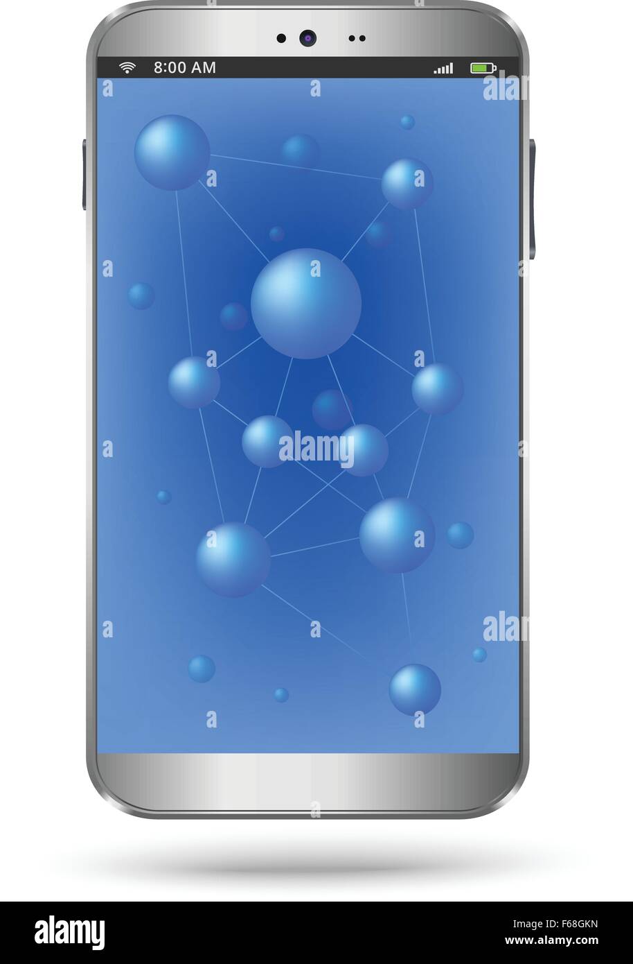 Computer network in the modern cellphone Stock Vector Image & Art - Alamy