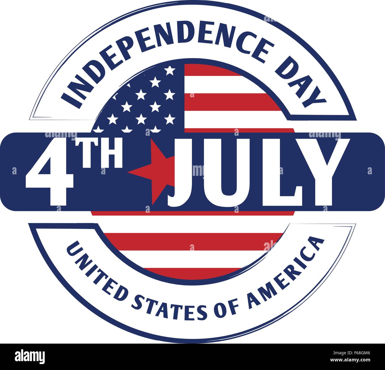4th July American Independence Day as stamp Stock Vector Image & Art ...