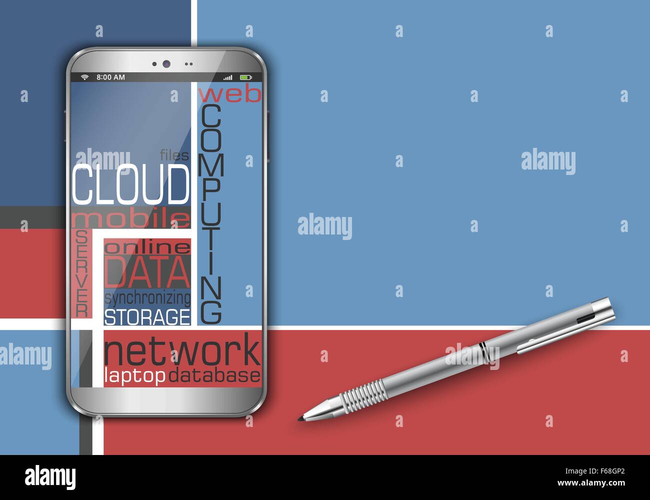 Smart phone as cloud computing concept design Stock Vector Image & Art - Alamy