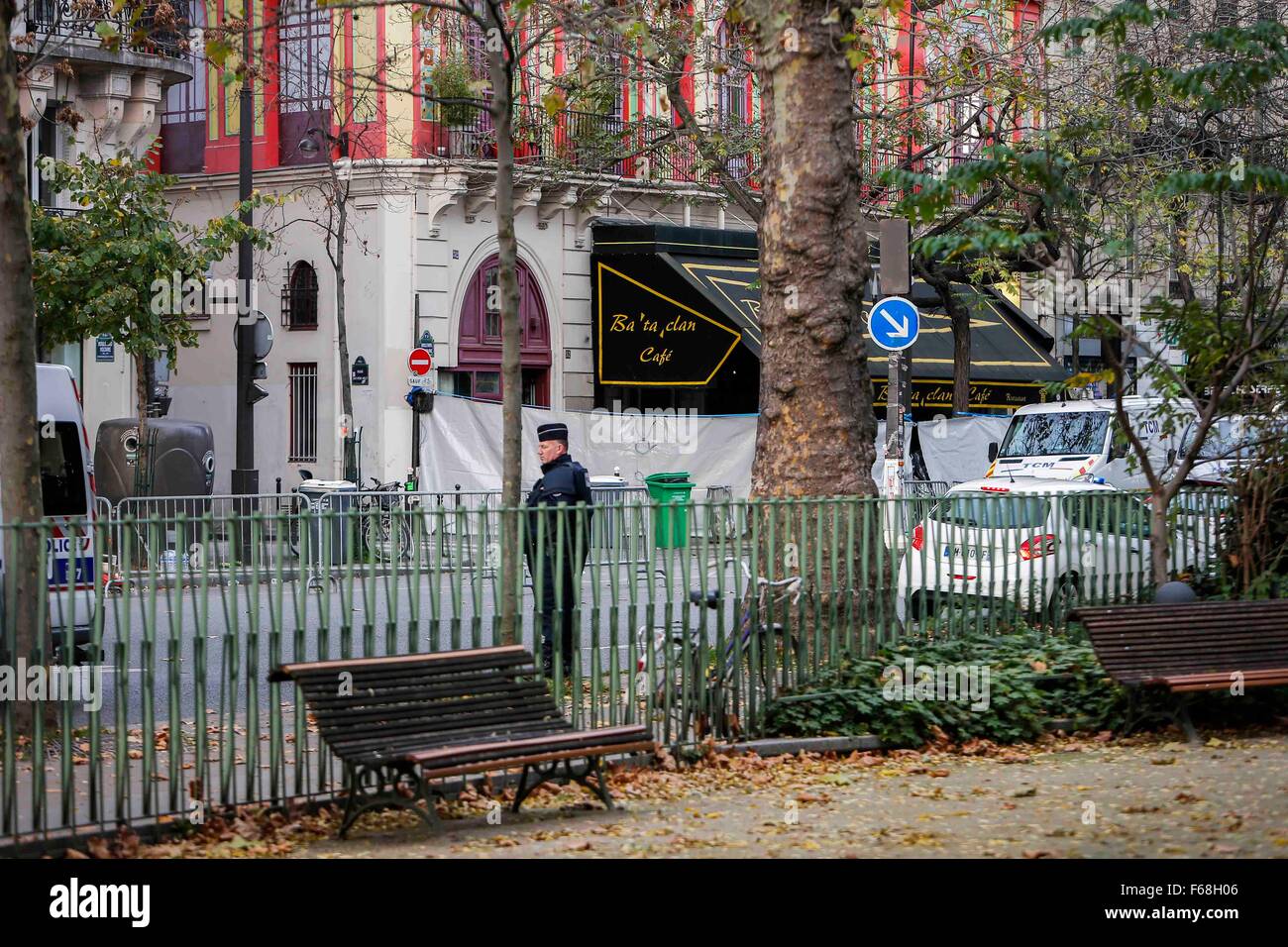 Paris. 14th Nov, 2015. Photo taken on Nov. 14, 2015 shows the Bataclan ...