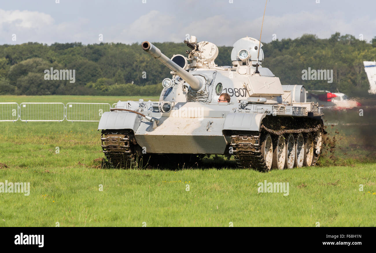 T55A battle tank, ex Slovakian army reserve, in Peruvian army colour ...