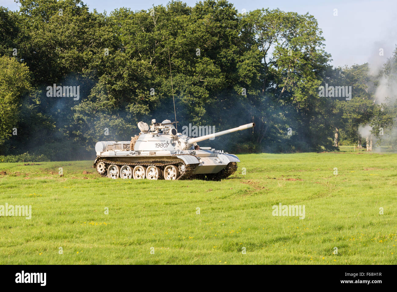 T55A battle tank, ex Slovakian army reserve, in Peruvian army colour ...
