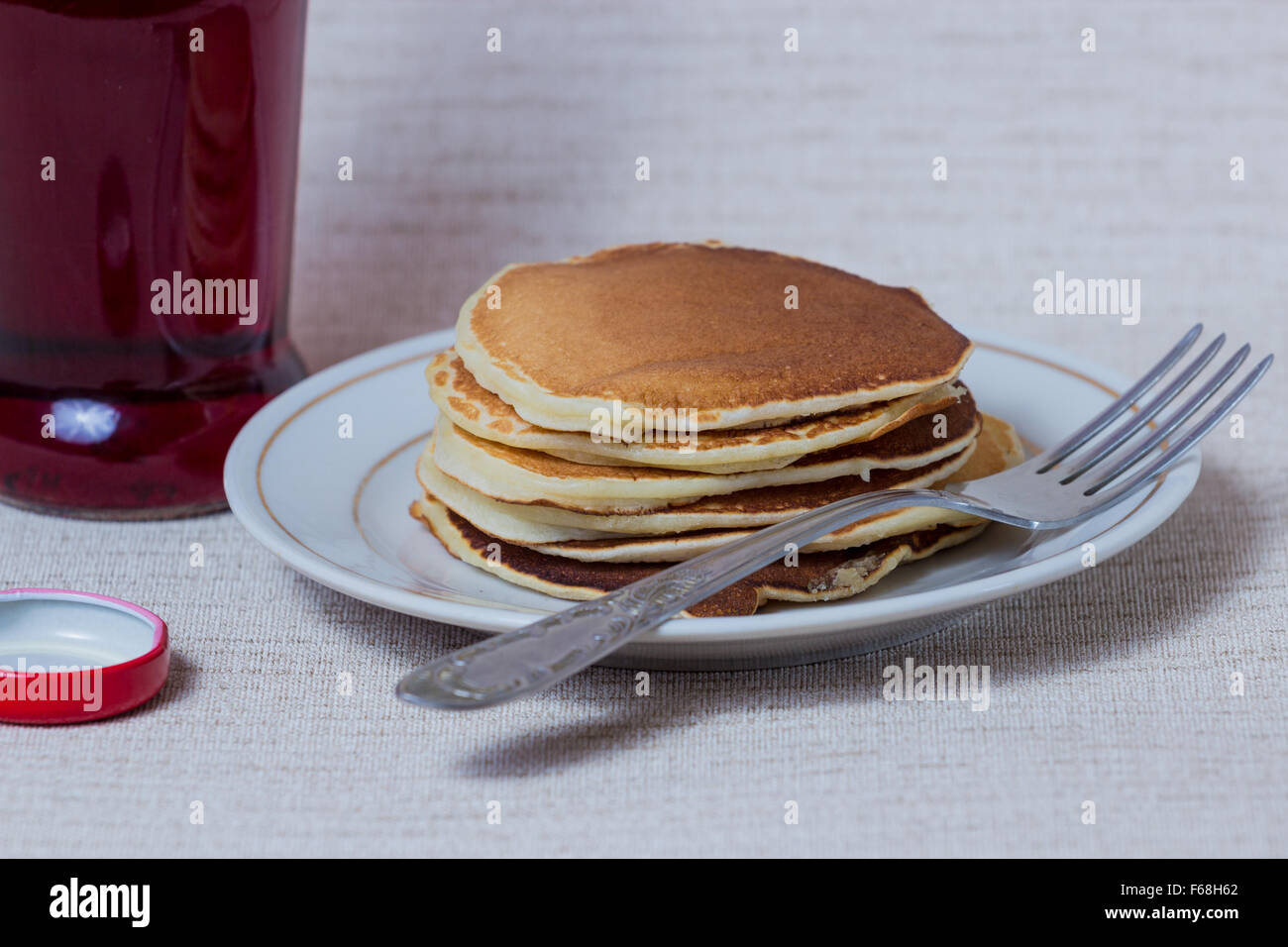 Fried pancakes on color hi-res stock photography and images - Alamy