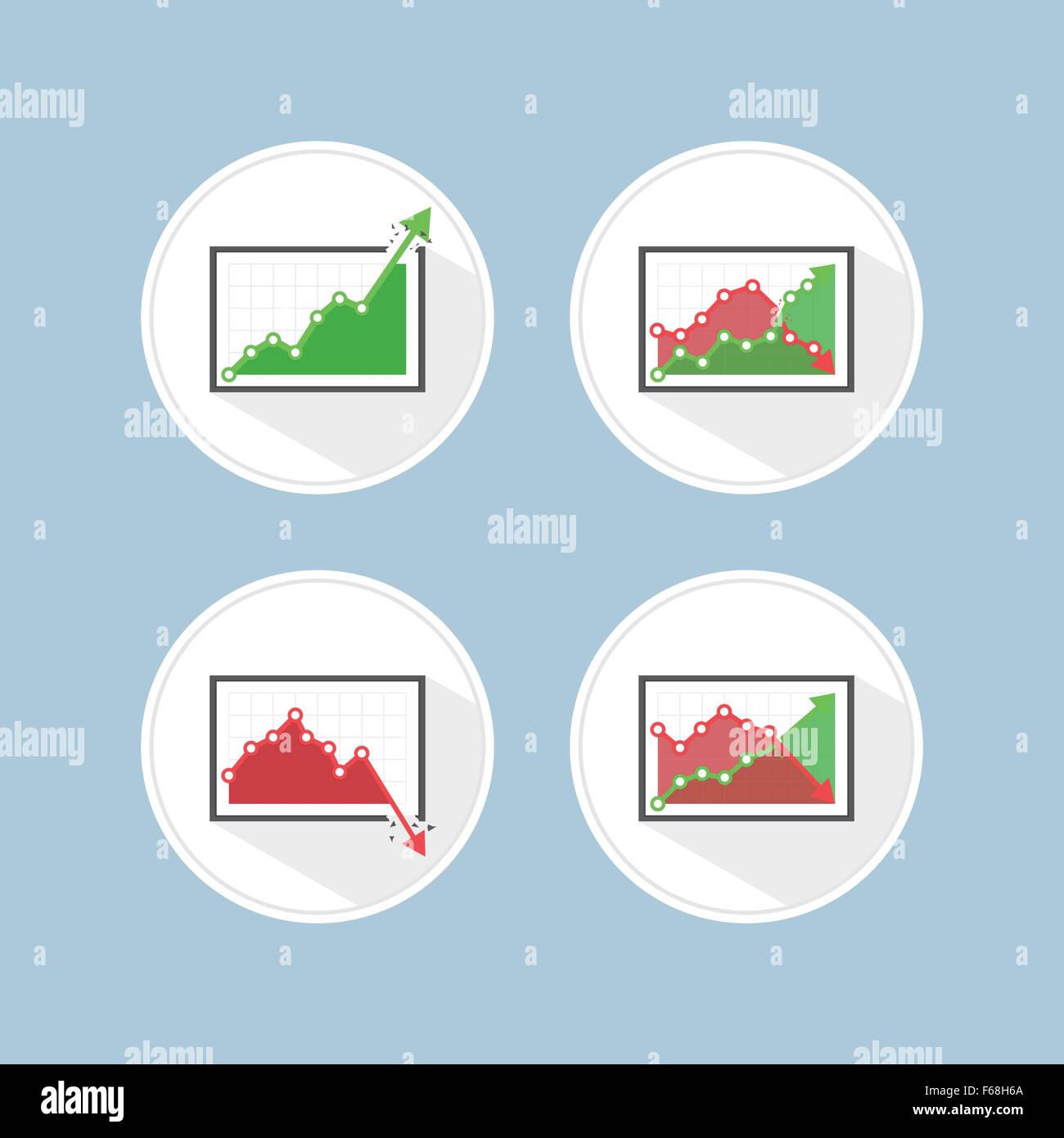 Rise and fall business graph, VECTOR, EPS10 Stock Vector Image & Art ...