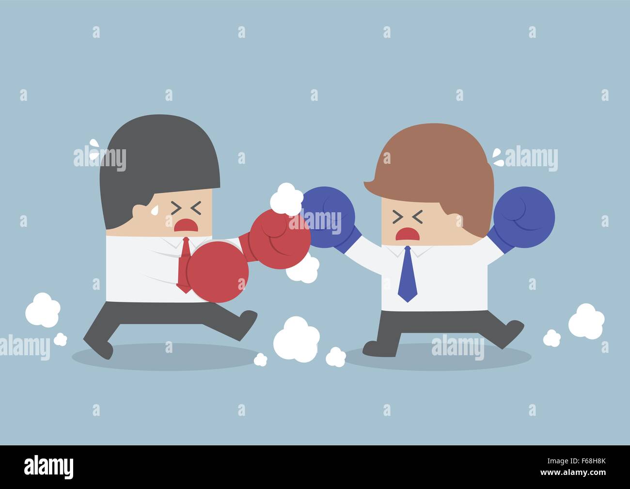 Two businessmen having a fight with boxing gloves Stock Vector Images ...