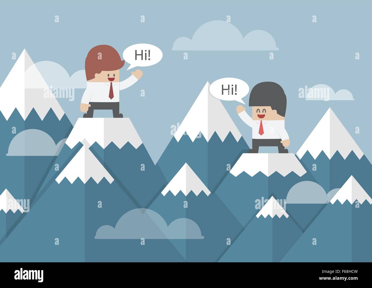 Standing on top hill Stock Vector Images - Alamy