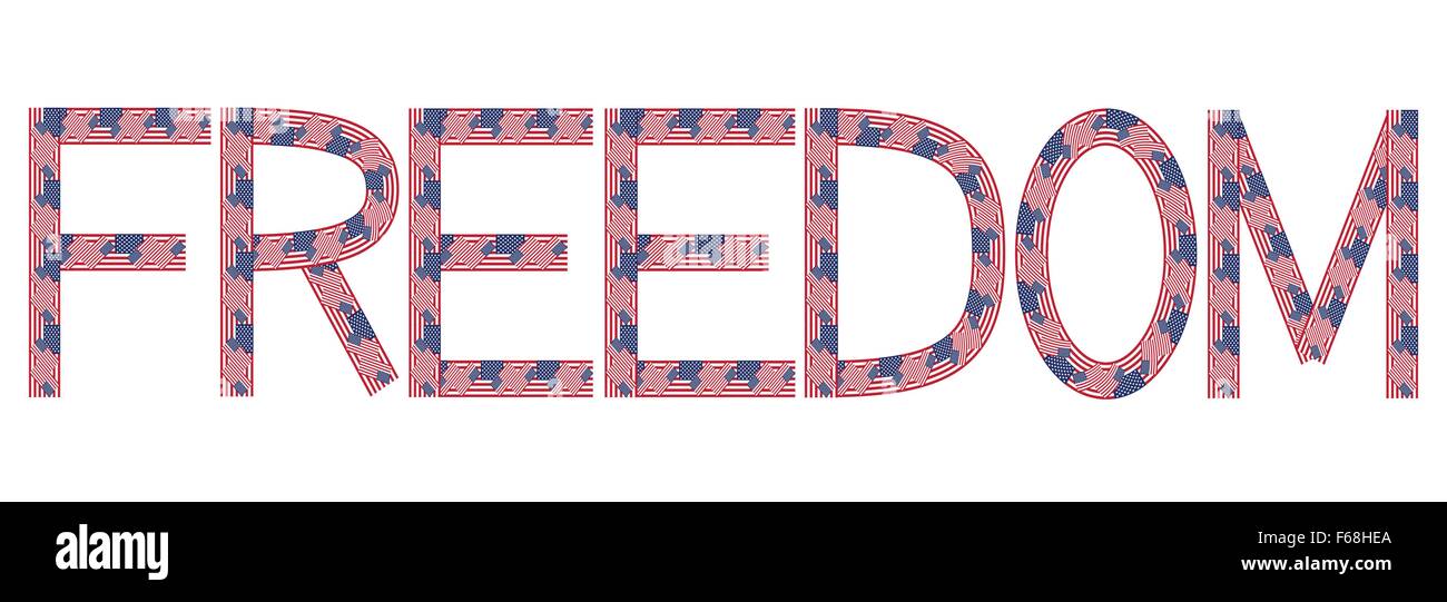 Freedom inscription made from USA flags Stock Vector Image & Art - Alamy