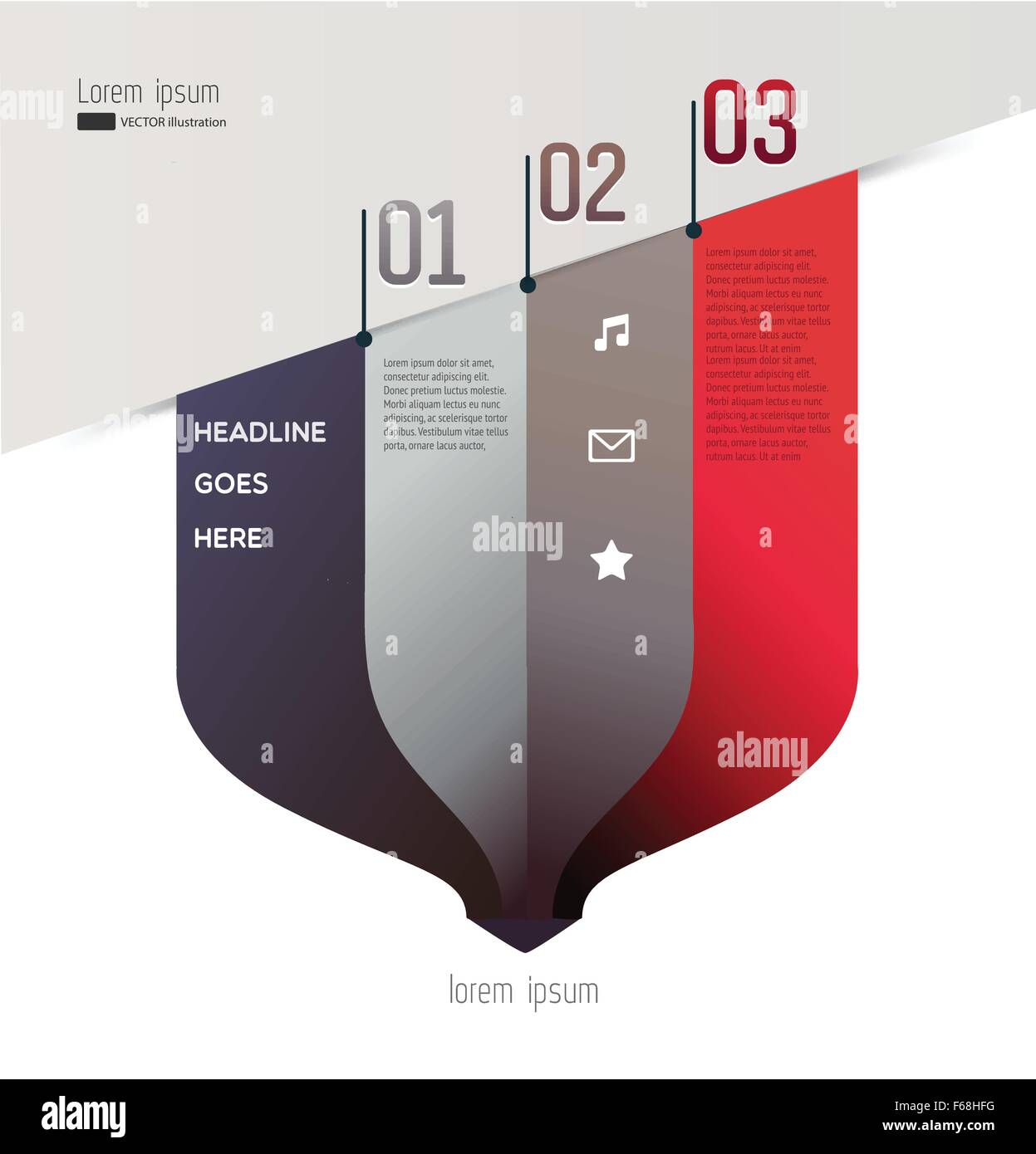 Three steps vector infographic illustration Stock Vector Image & Art ...