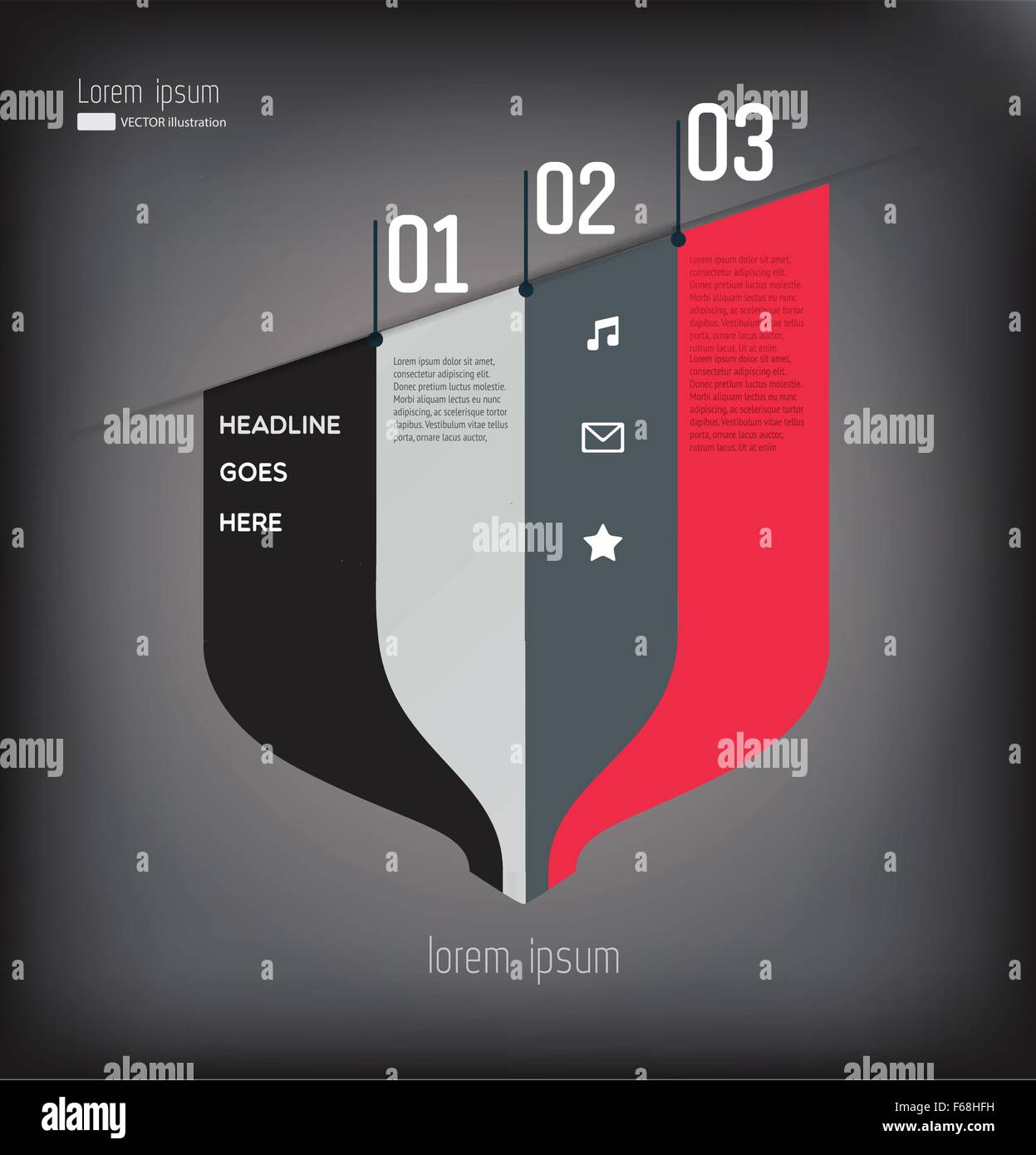 Three steps vector infographic illustration Stock Vector Image & Art ...