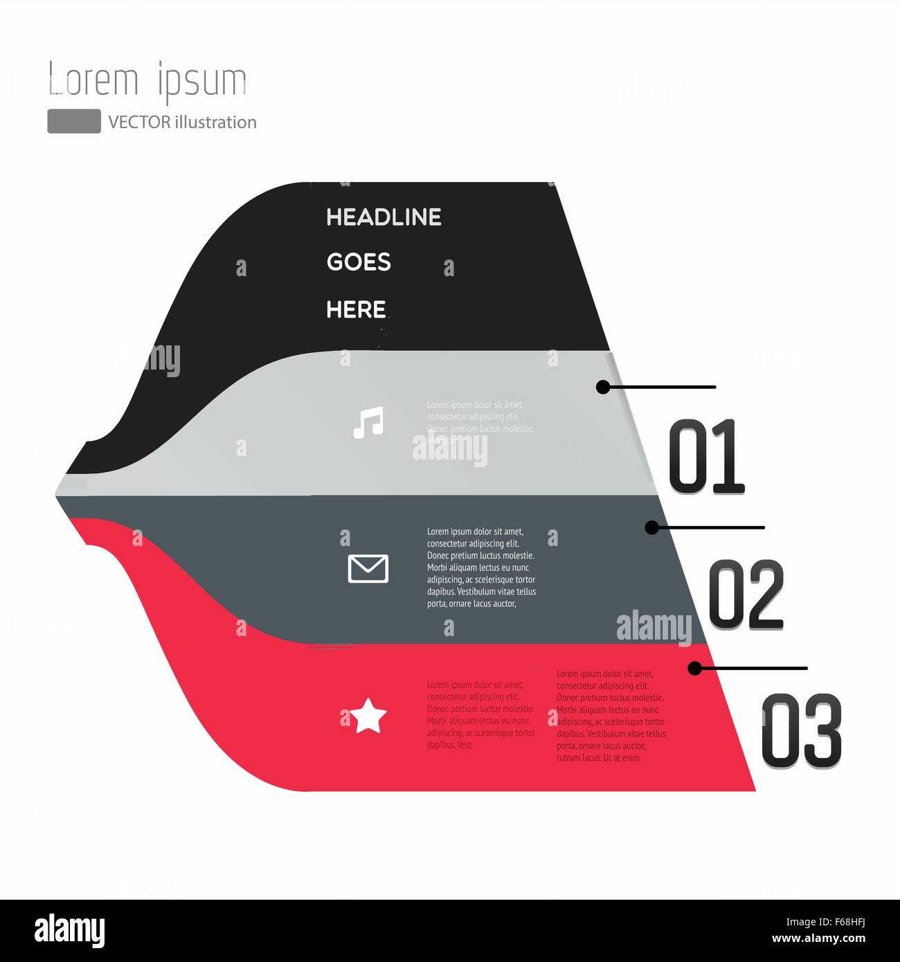 Three steps vector infographic illustration Stock Vector Image & Art ...