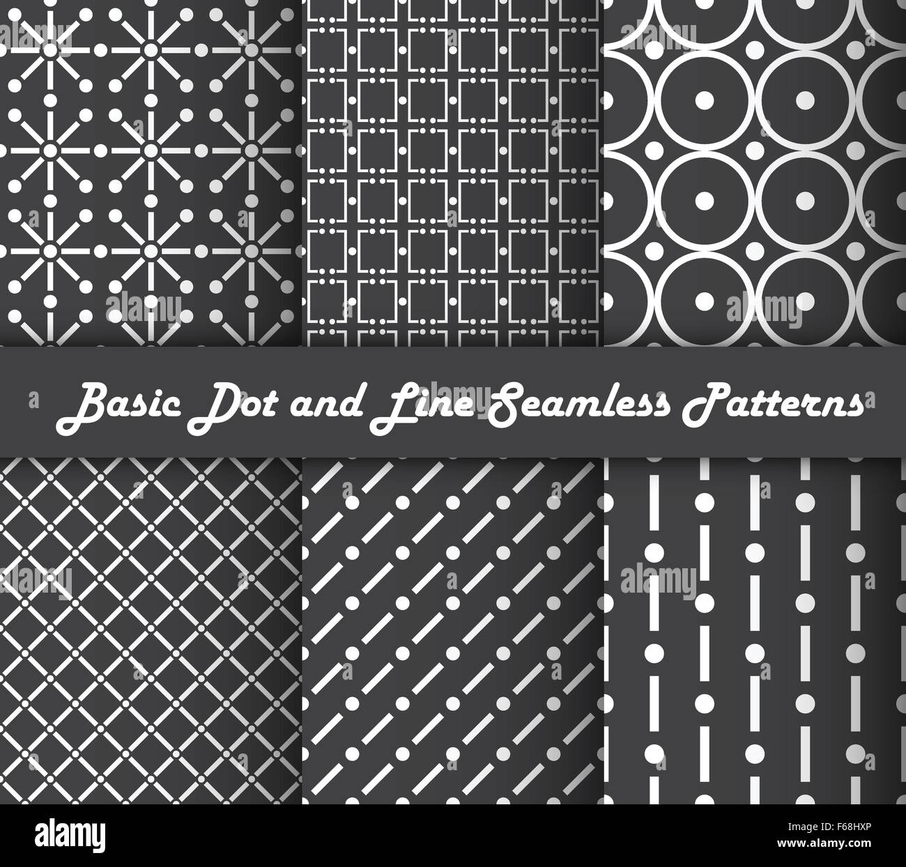Basic dot and line seamless patterns, VECTOR, EPS10 Stock Vector Image ...
