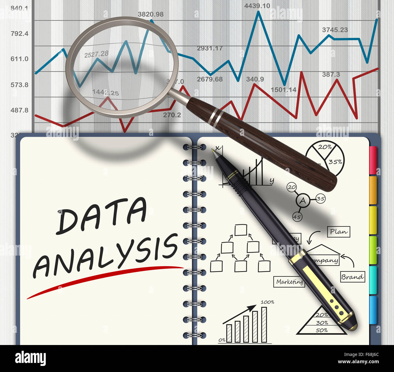 Financial graphs and charts analysis as concept Stock Photo - Alamy