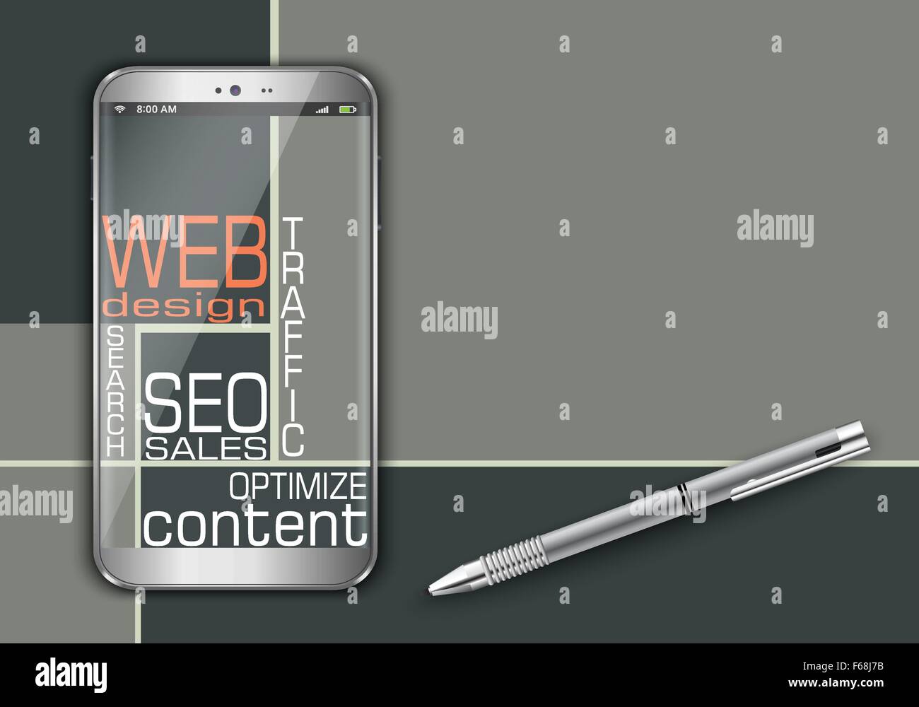 Smart phone browser vector Stock Vector Images - Alamy