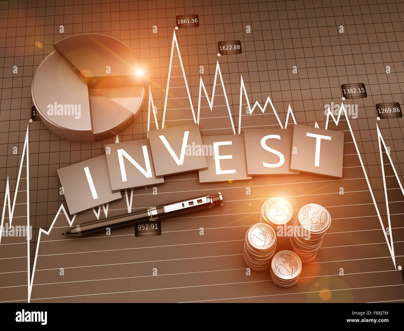 Financial graph of investment and business development Stock Photo - Alamy