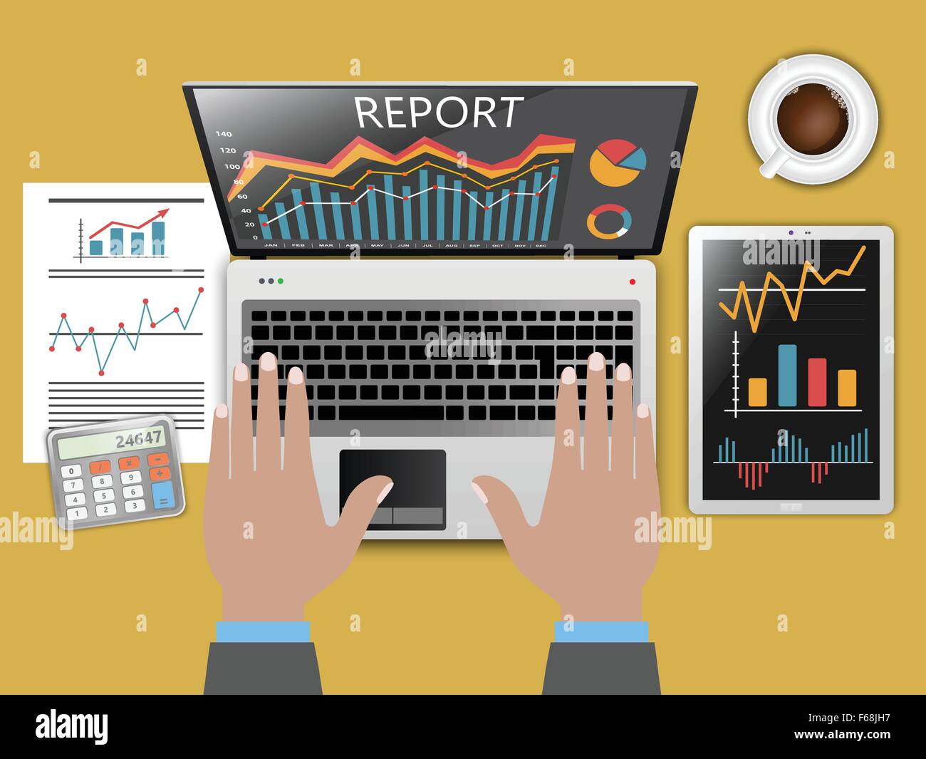 Status report in business Stock Vector Images - Alamy