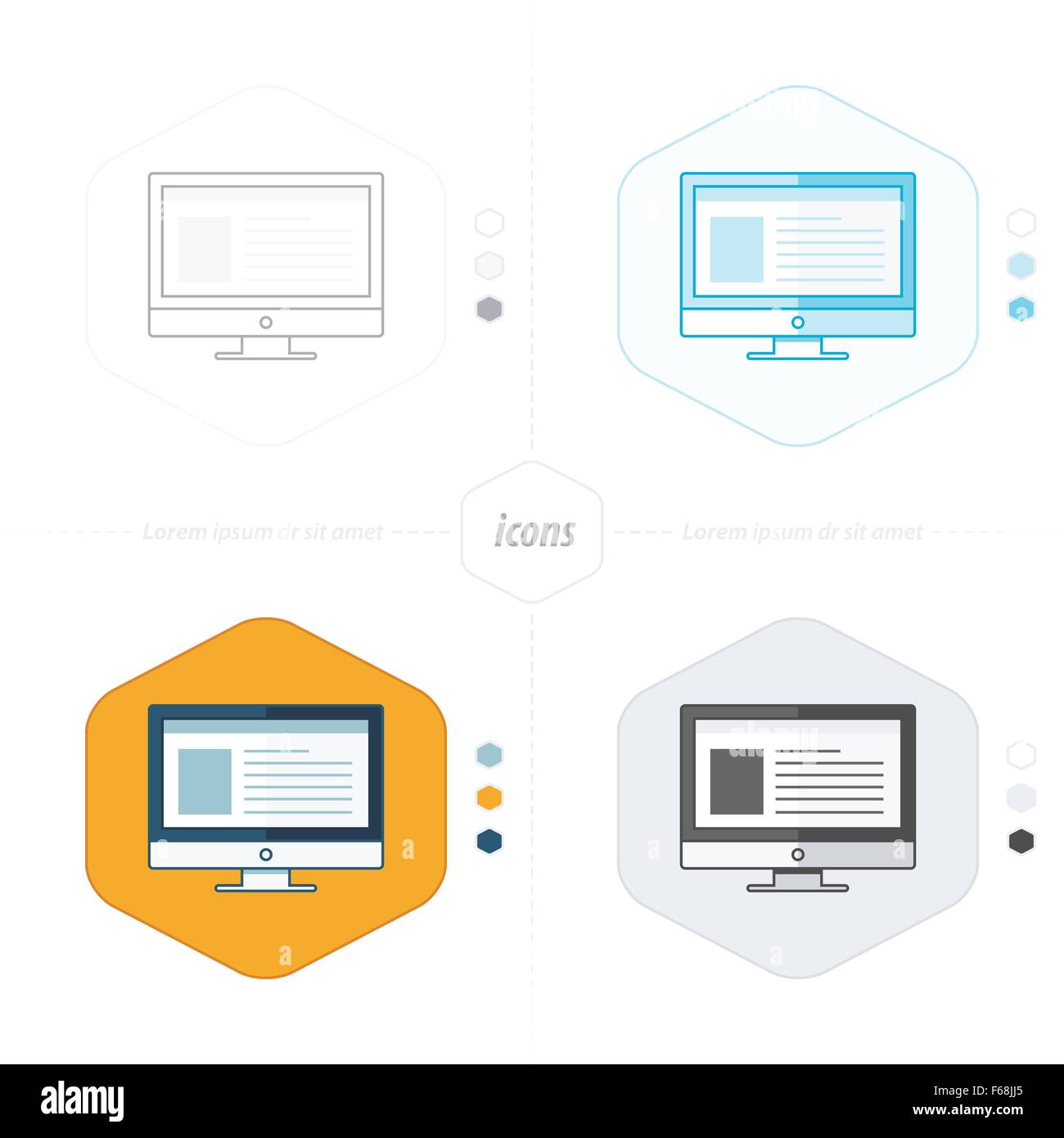 Computer icons Vector 4 design Stock Vector Image & Art - Alamy
