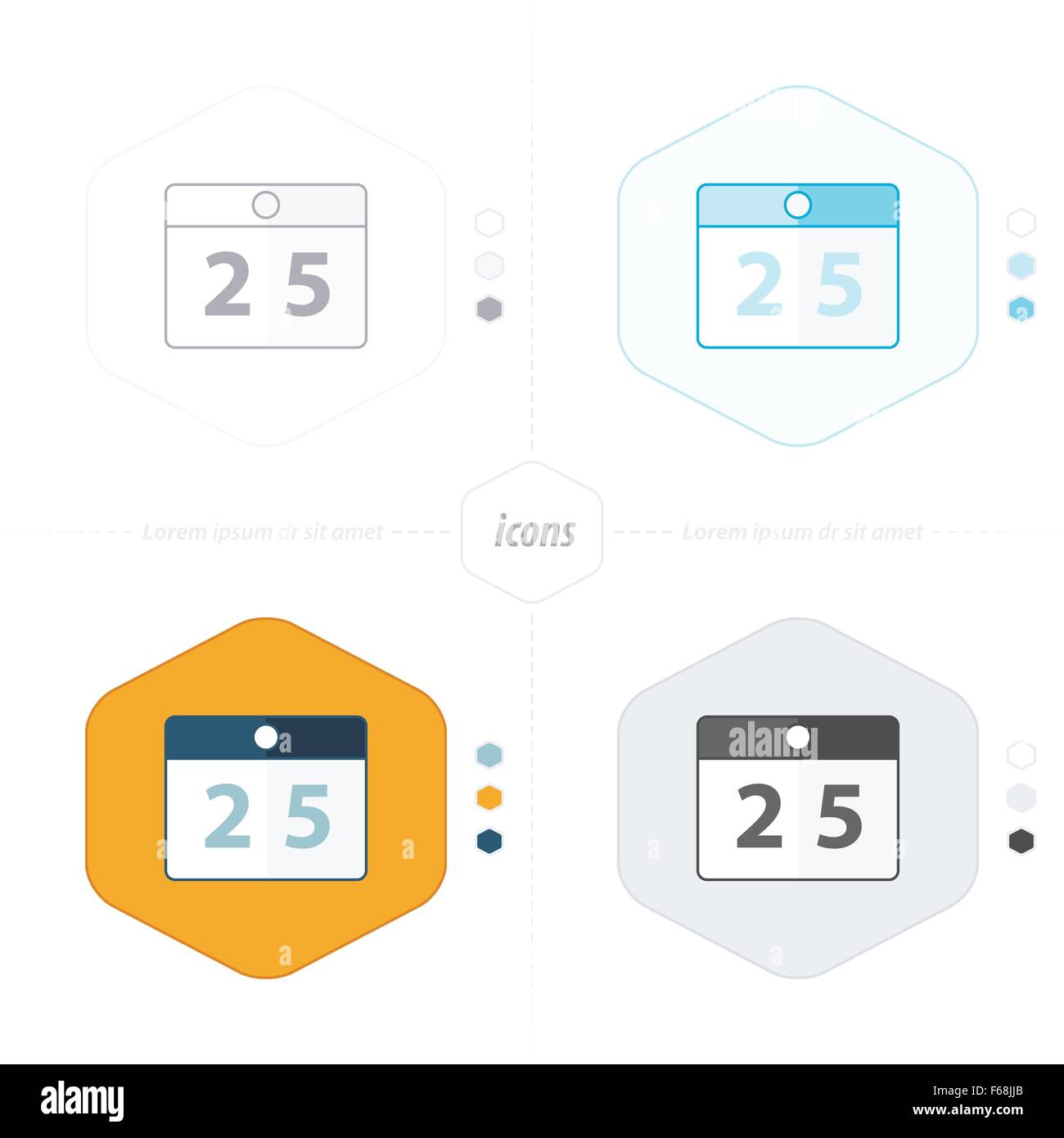 calendar icons 4 design Stock Vector Image & Art - Alamy