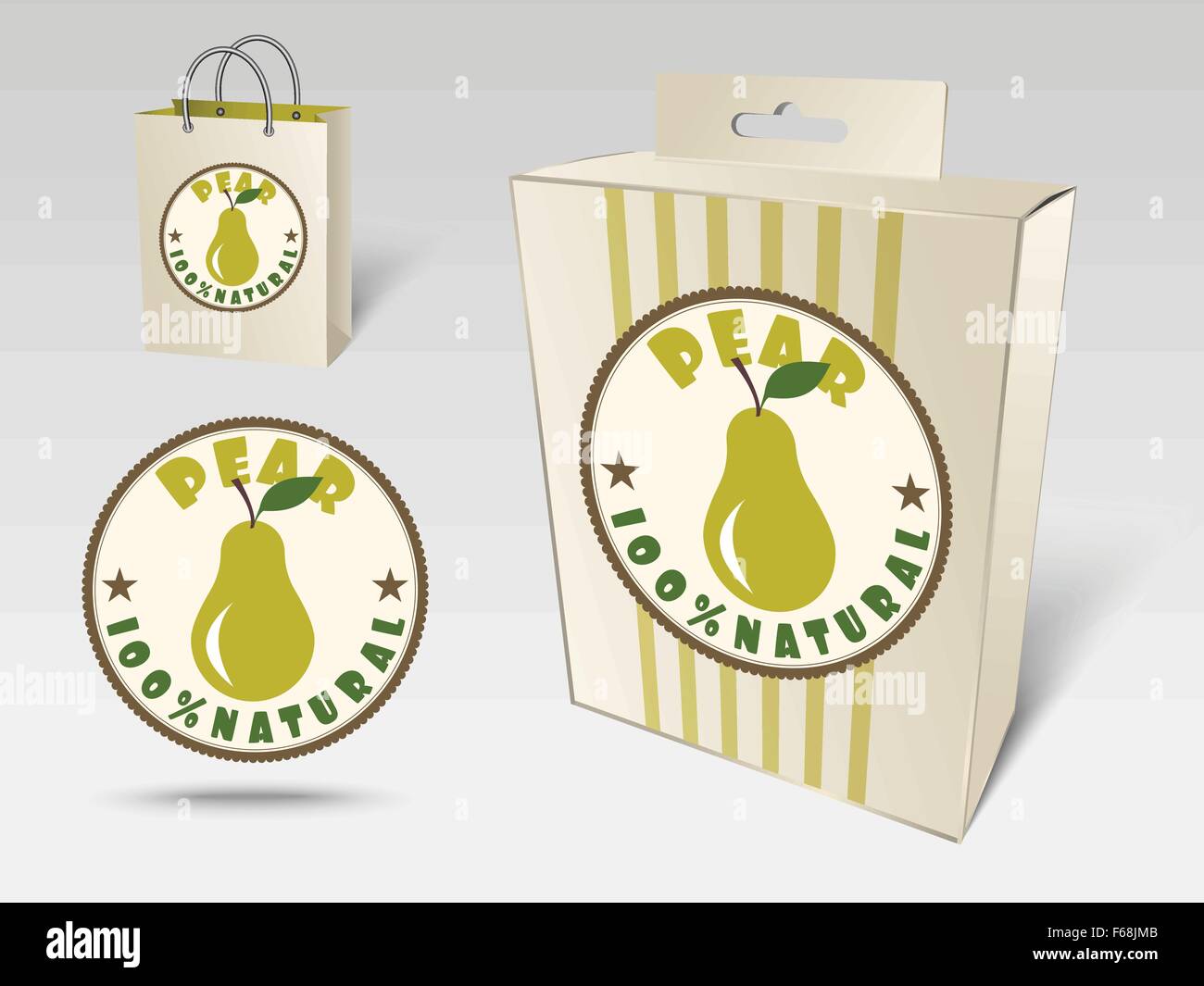 Paper packaging and labels for fruit, pear Stock Vector Image & Art - Alamy