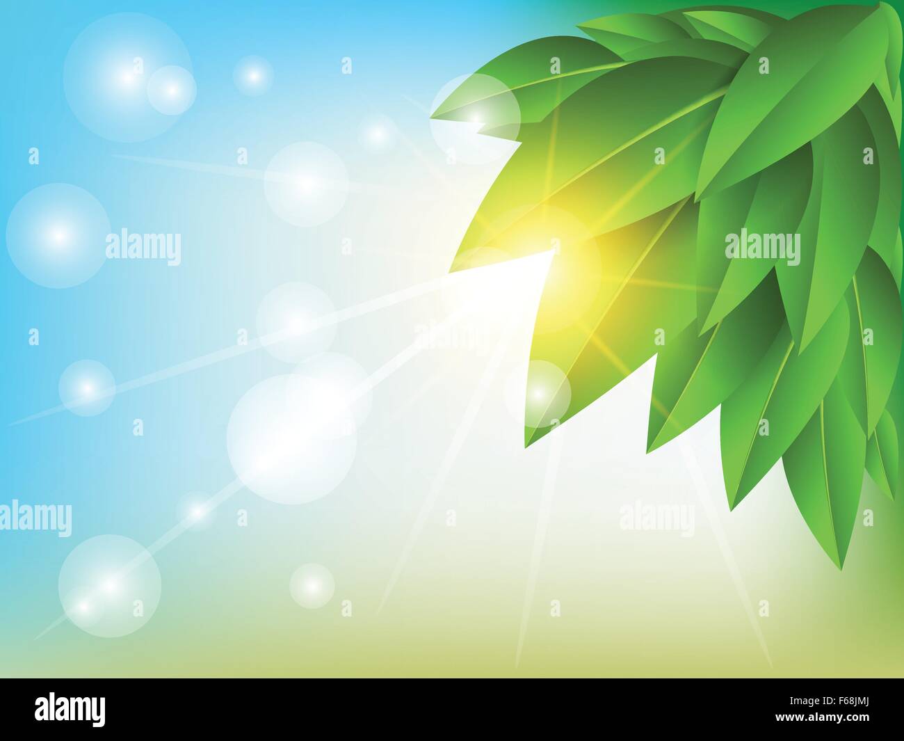 Beautiful sunny day in the background leaves Stock Vector Image & Art ...