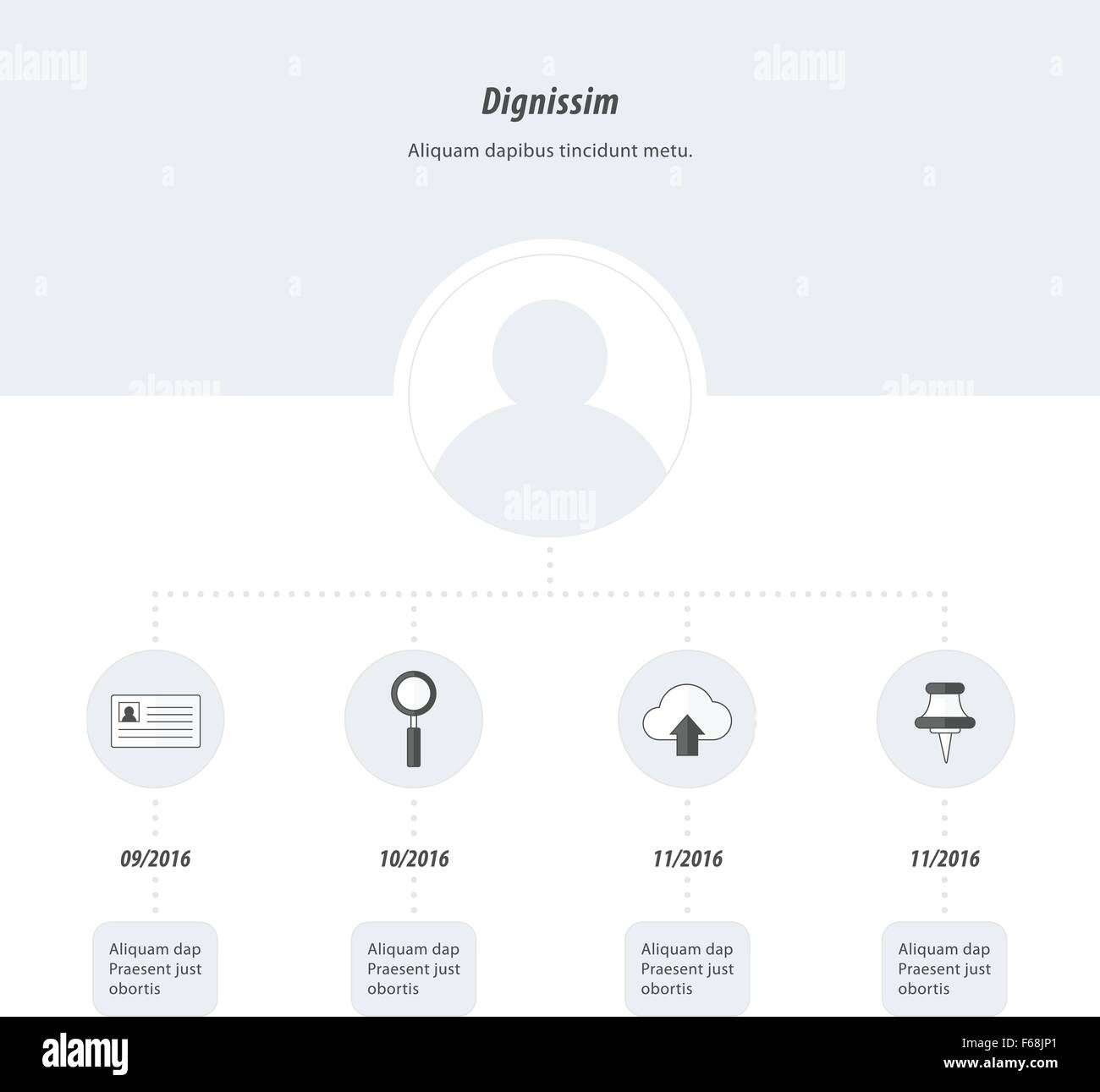 Timeline infographic template black white hi-res stock photography and ...