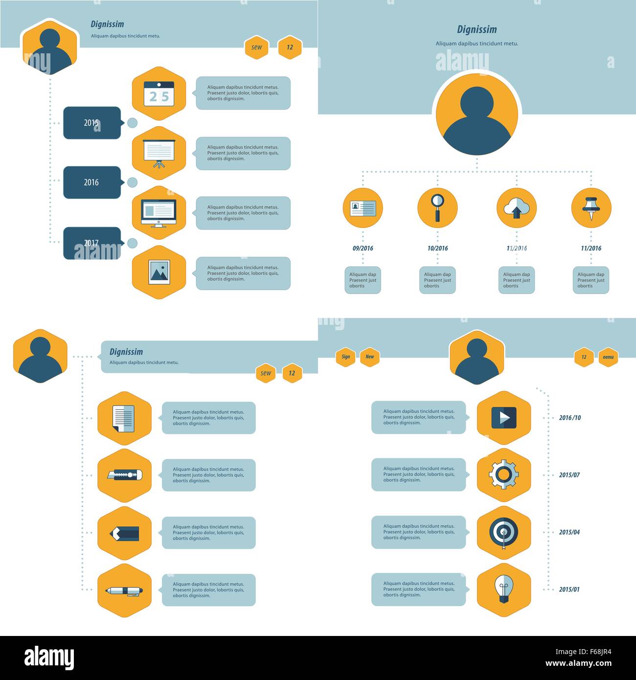 Timeline design Stock Vector Images - Alamy