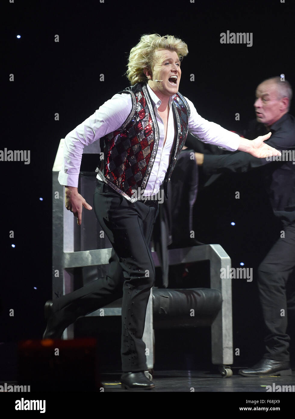 Dutch magician Hans Klok performs on stage during his new show 'The new ...