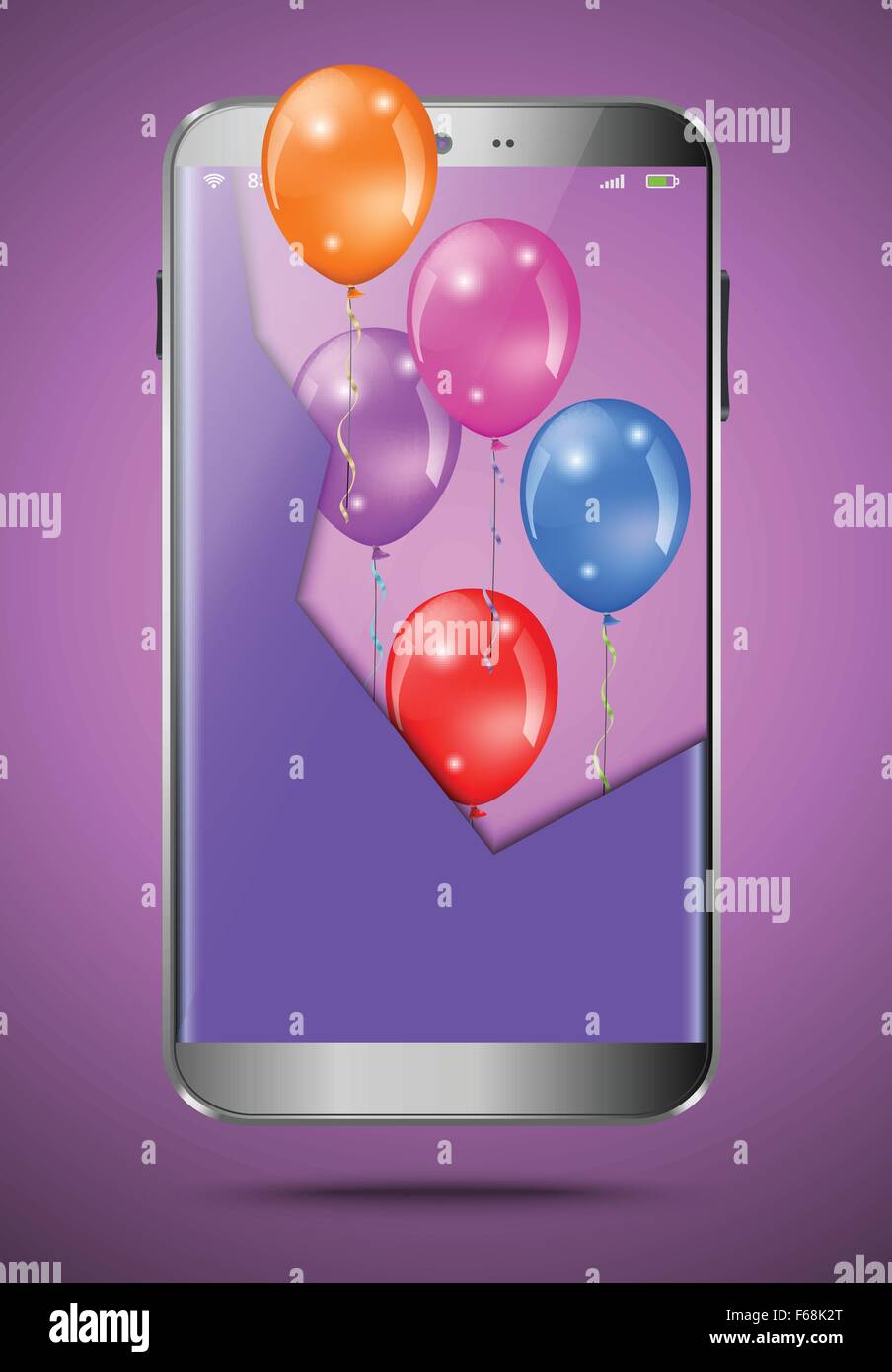 Cracked mobile phone on Stock Vector Images - Alamy