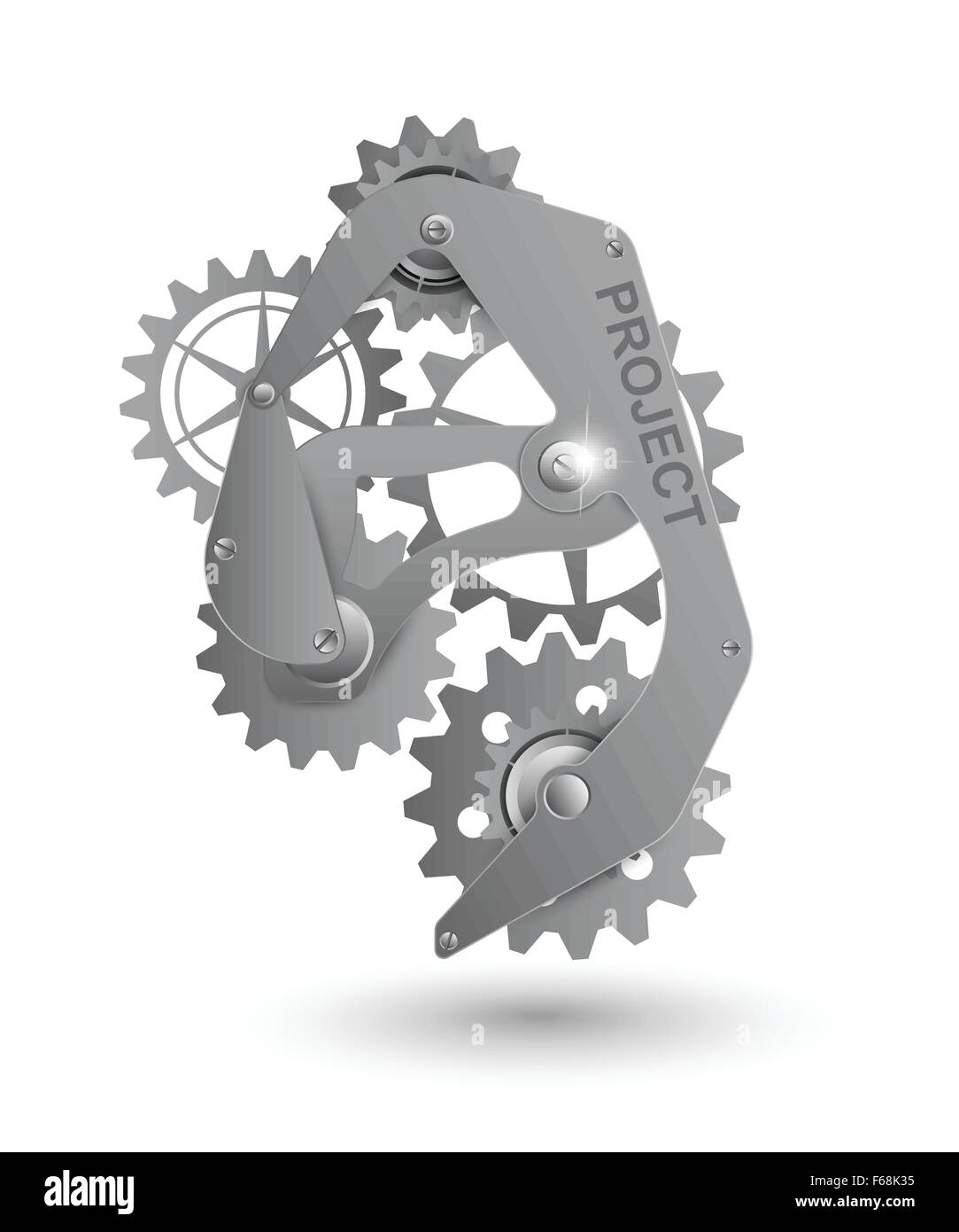 Realistic steel gear as a design element Stock Vector Image & Art - Alamy