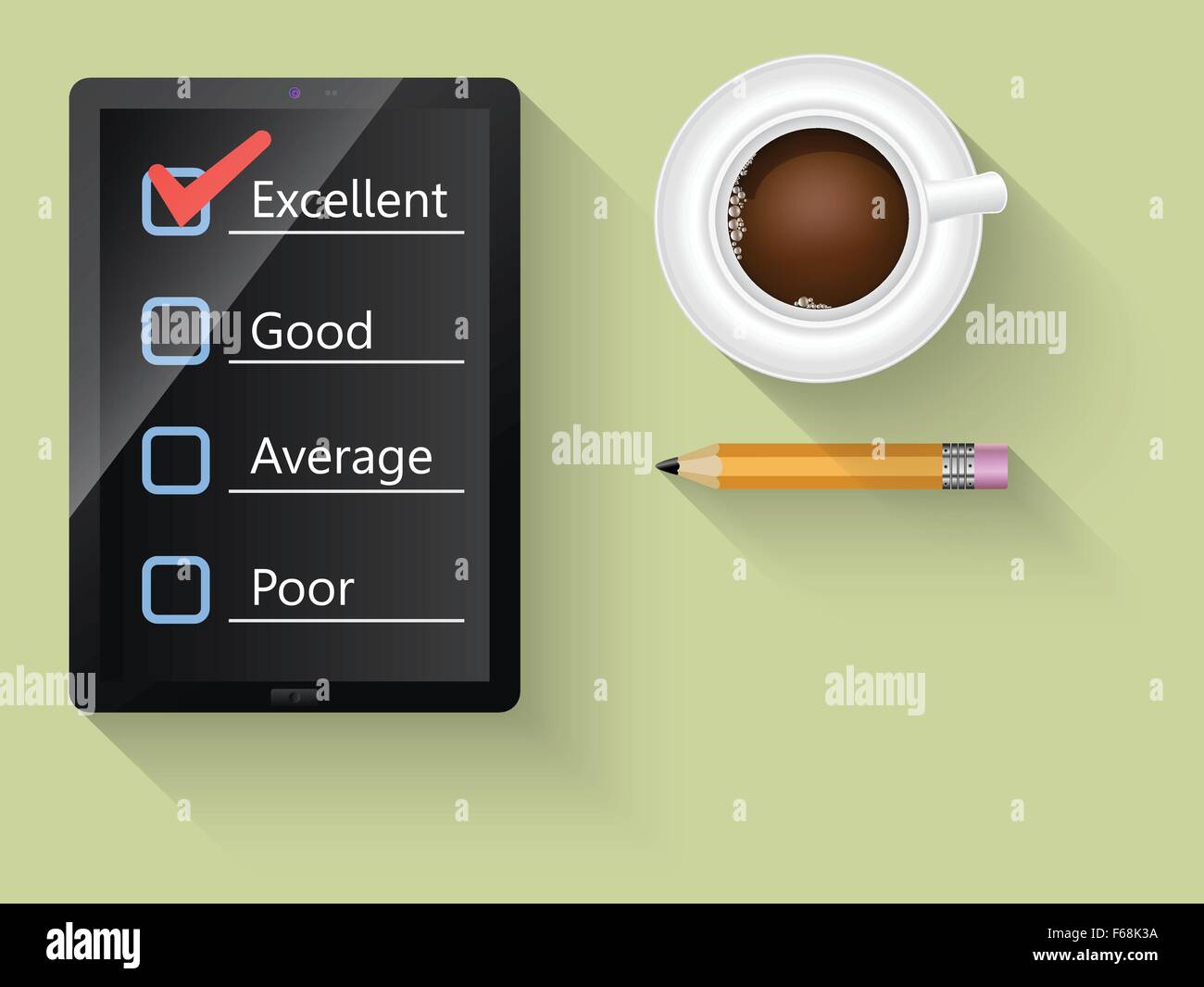 Satisfaction survey computer Stock Vector Images - Alamy